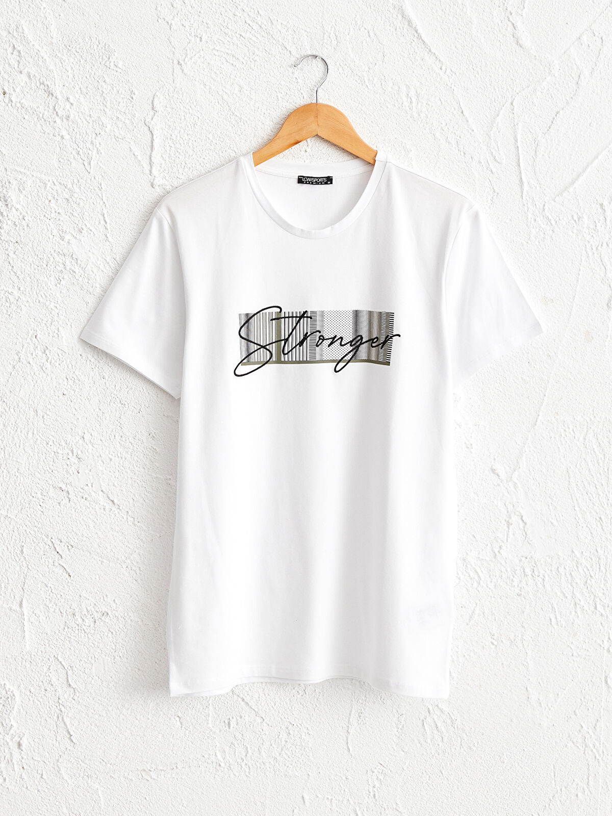 Bisiklet Yaka Baskılı Aktif Sport Tişört