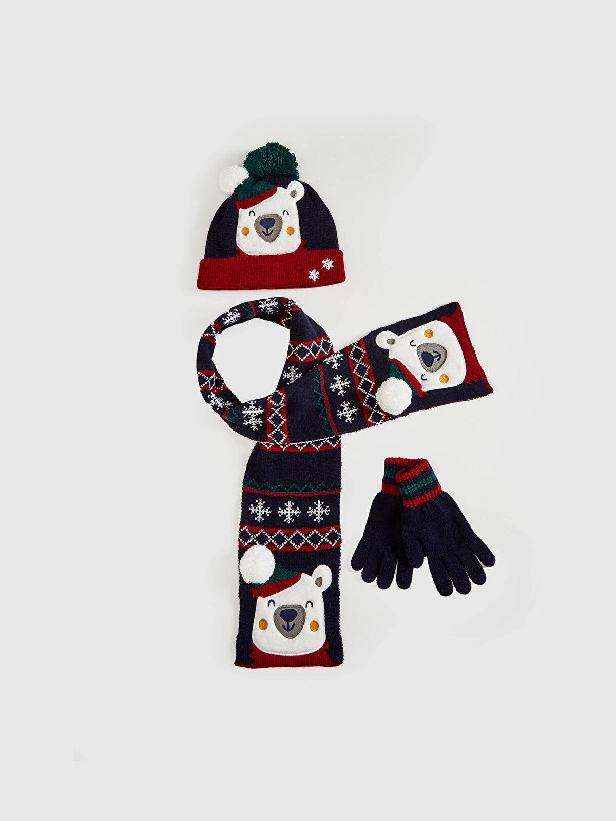 Erkek Çocuk Atkı, Bere ve Eldiven