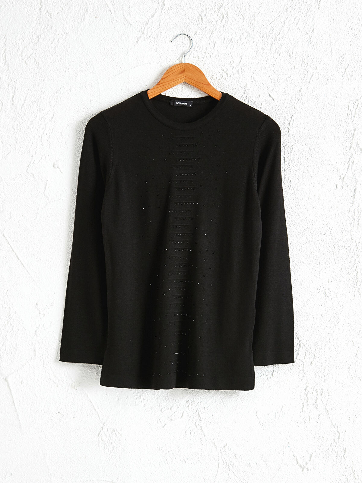 LCW GRACE Bisiklet Yaka Uzun Kollu Kadın Işıltılı Triko Kazak