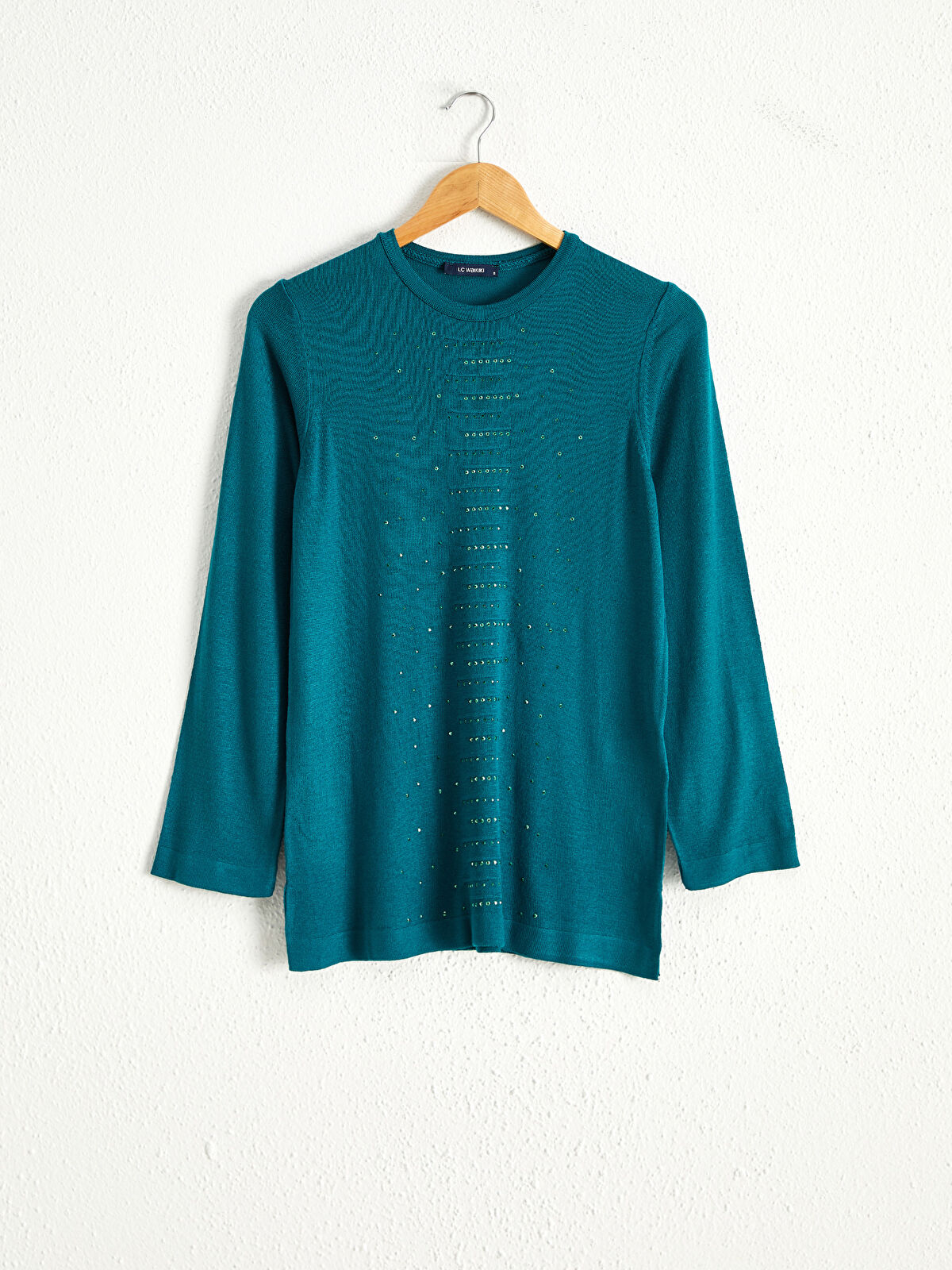 LCW GRACE Bisiklet Yaka Uzun Kollu Kadın Işıltılı Triko Kazak