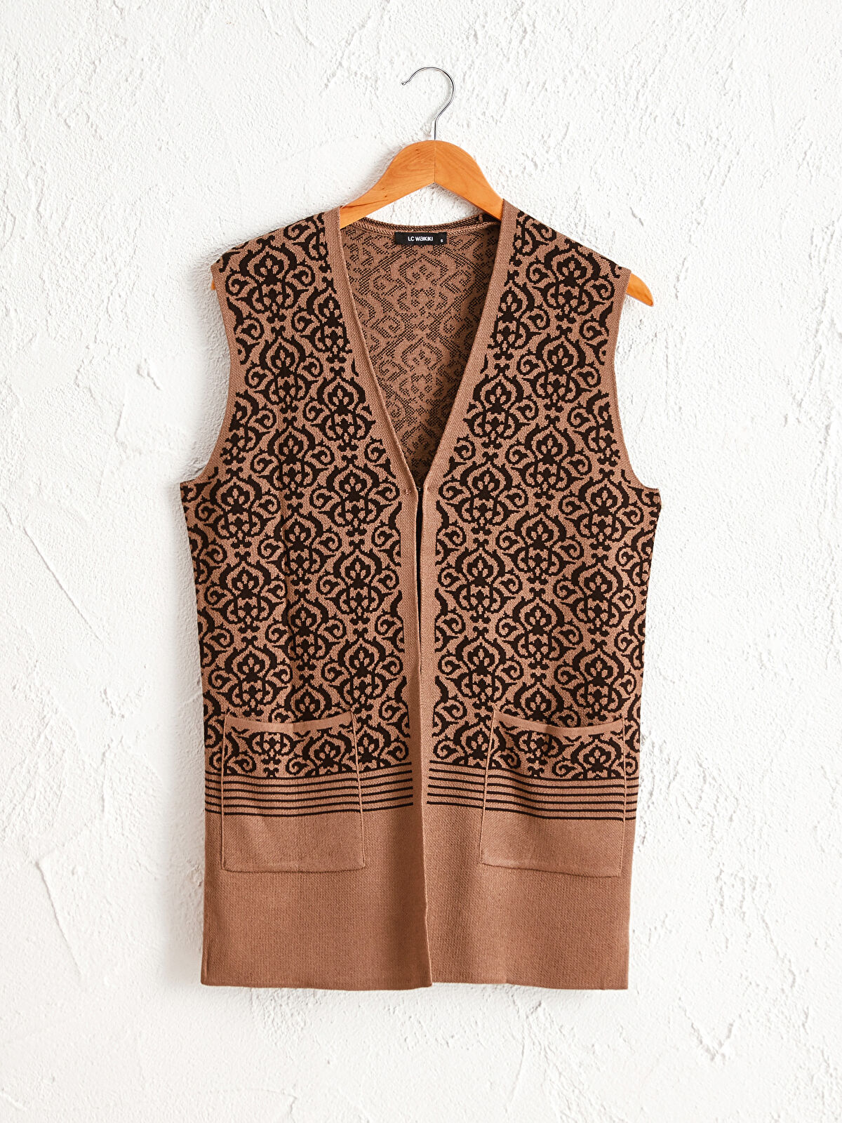 LCW GRACE Kolsuz Kadın Desenli Triko Yelek