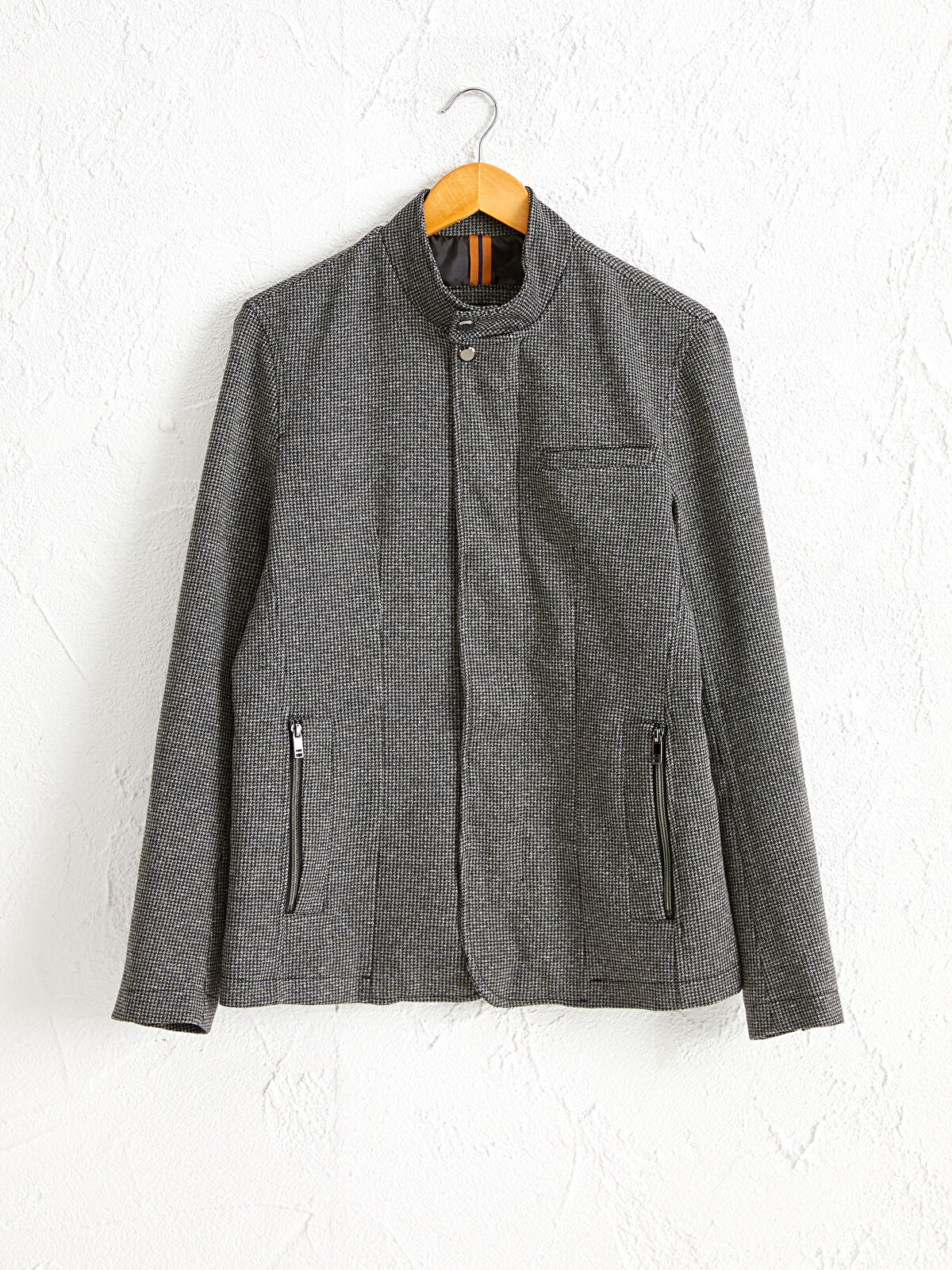 Slim Fit Dokulu Ceket