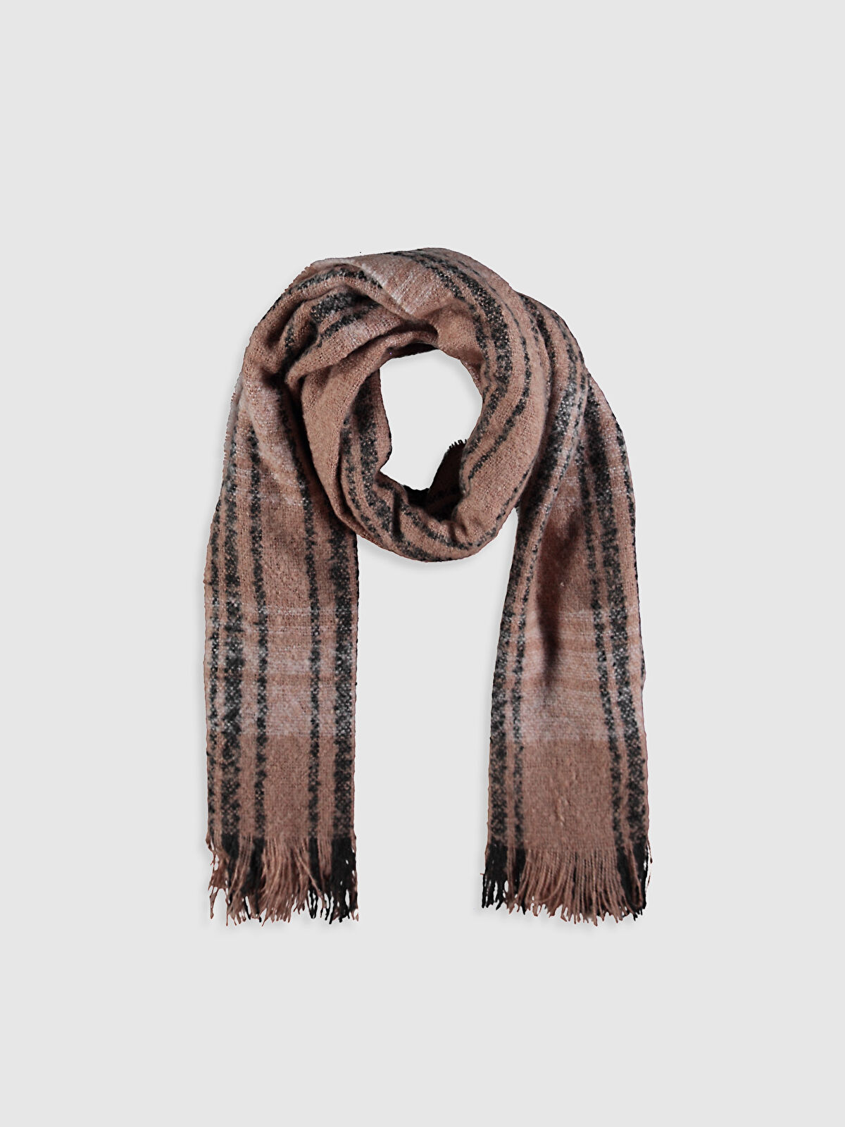 Saçaklı Ekose Atkı