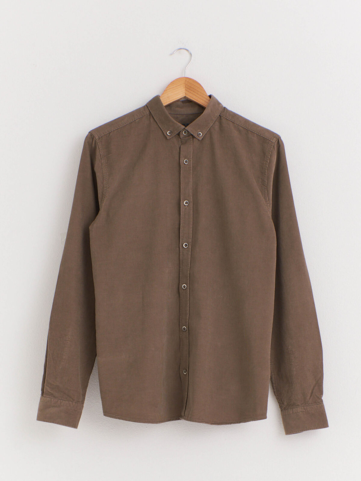 LCW VISION Slim Fit Uzun Kollu Kadife Erkek Gömlek