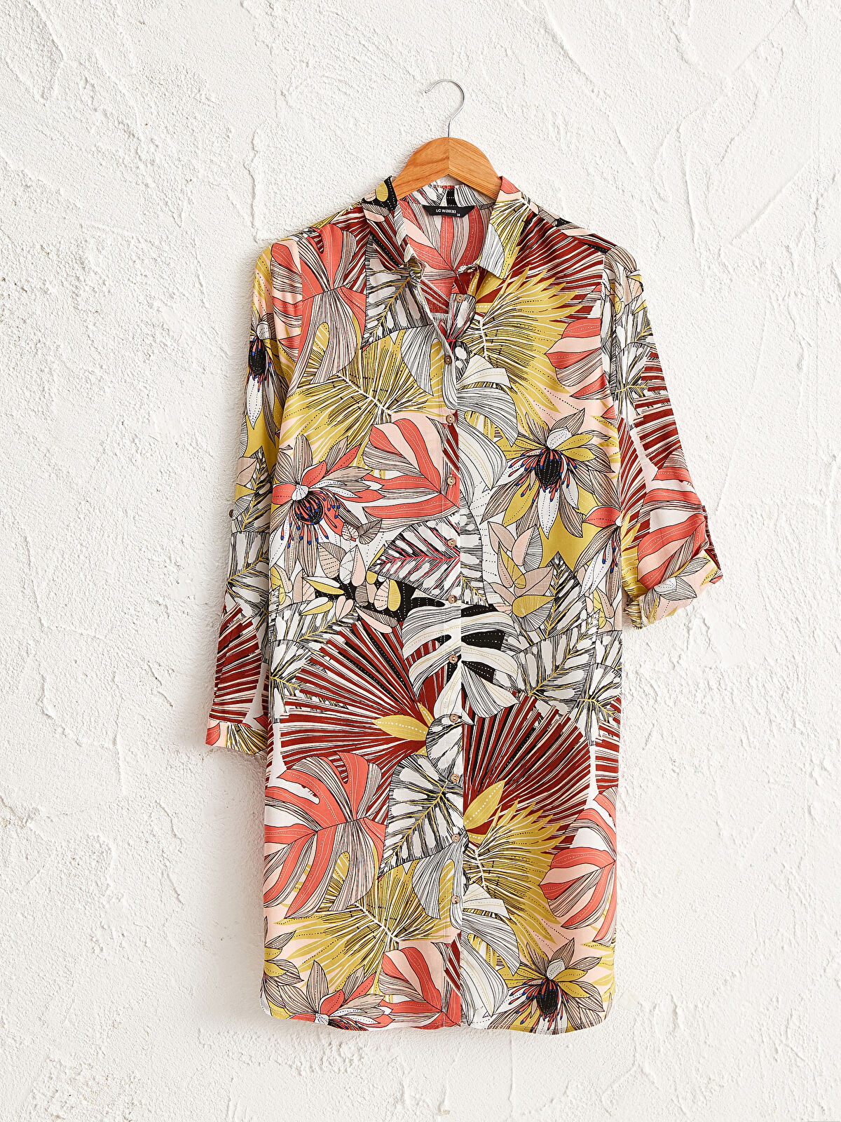 Çiçek Desenli Viskon Tunik