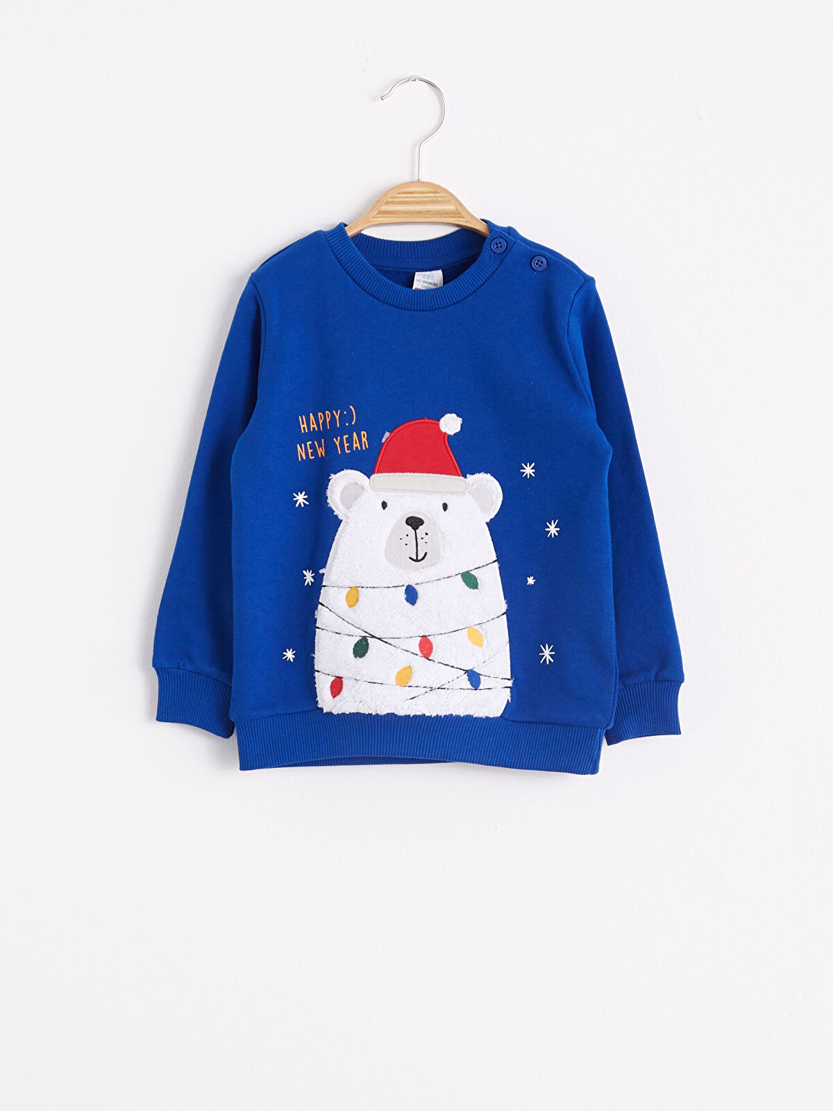 Erkek Bebek Yılbaşı Temalı Sweatshirt