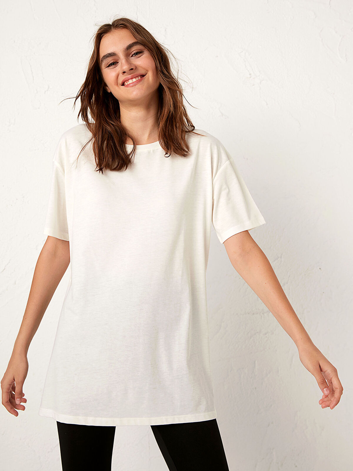 LCW ACTIVE Bisiklet Yaka Kısa Kollu Kadın Spor Tişört