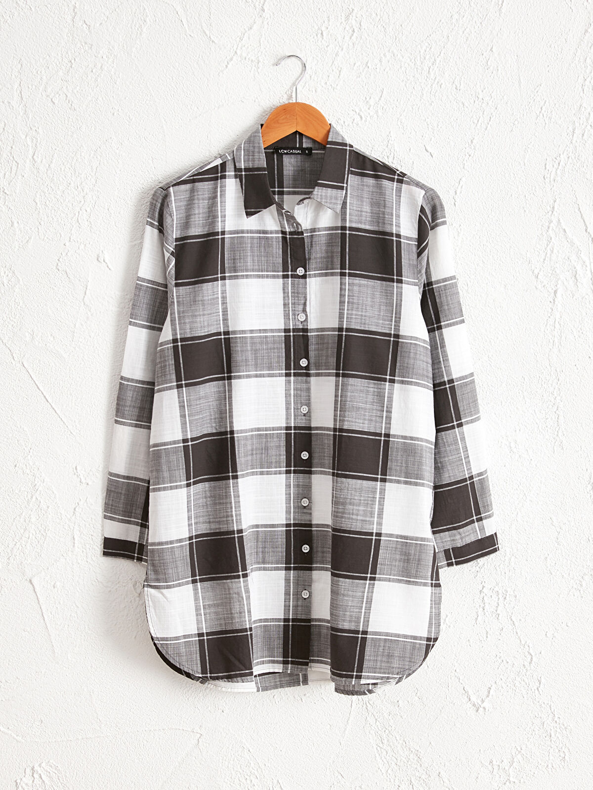 LCW CASUAL Gömlek Yaka Rahat Kalıp Uzun Kollu Poplin Kadın Ekose Poplin Tunik LCW CASUAL Gömlek Yaka Rahat Kalıp Uzun Kollu Poplin Kadın Ekose Poplin Tunik