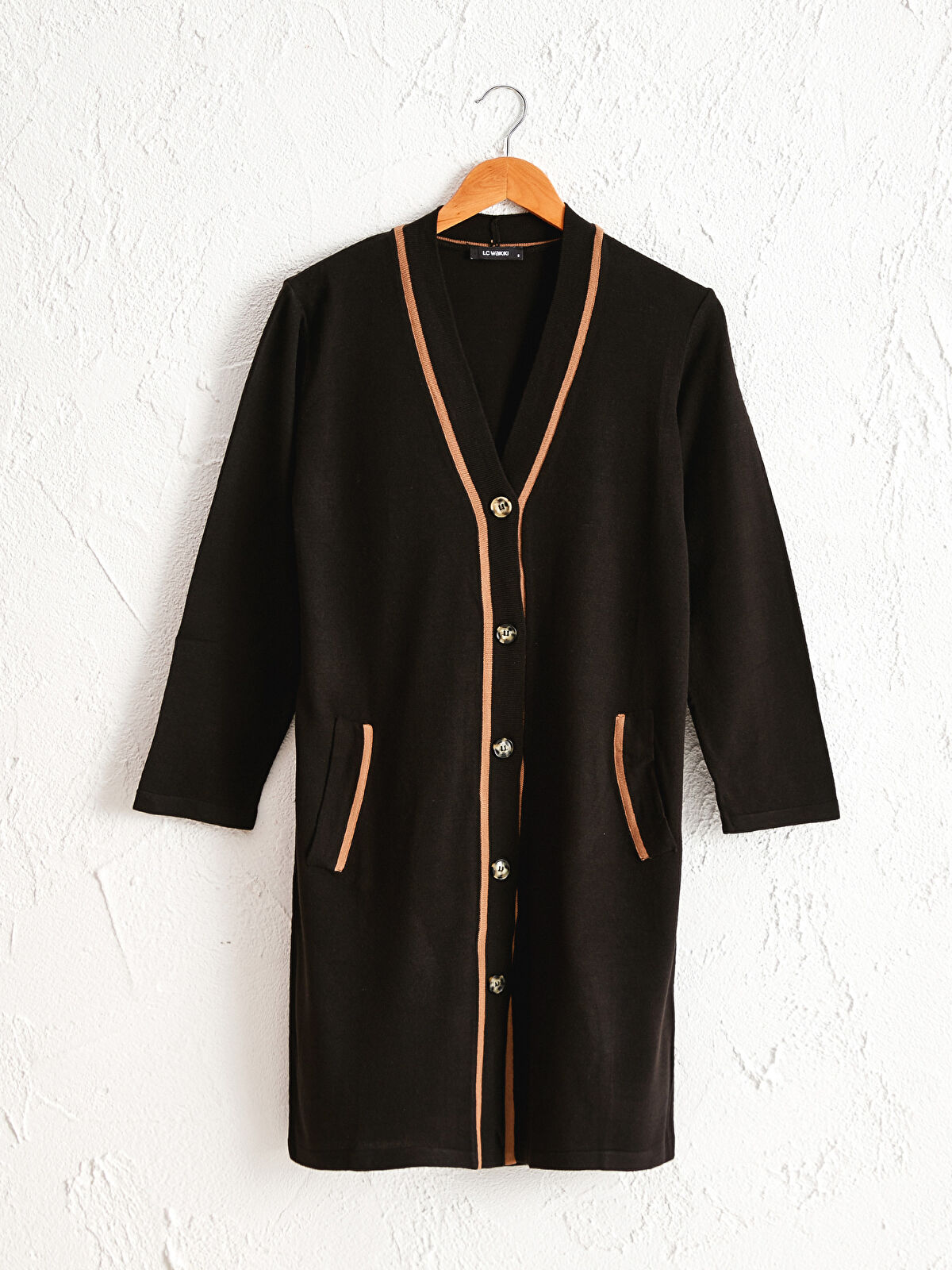 LCW GRACE Uzun Kollu Kadın Cepli Triko Hırka