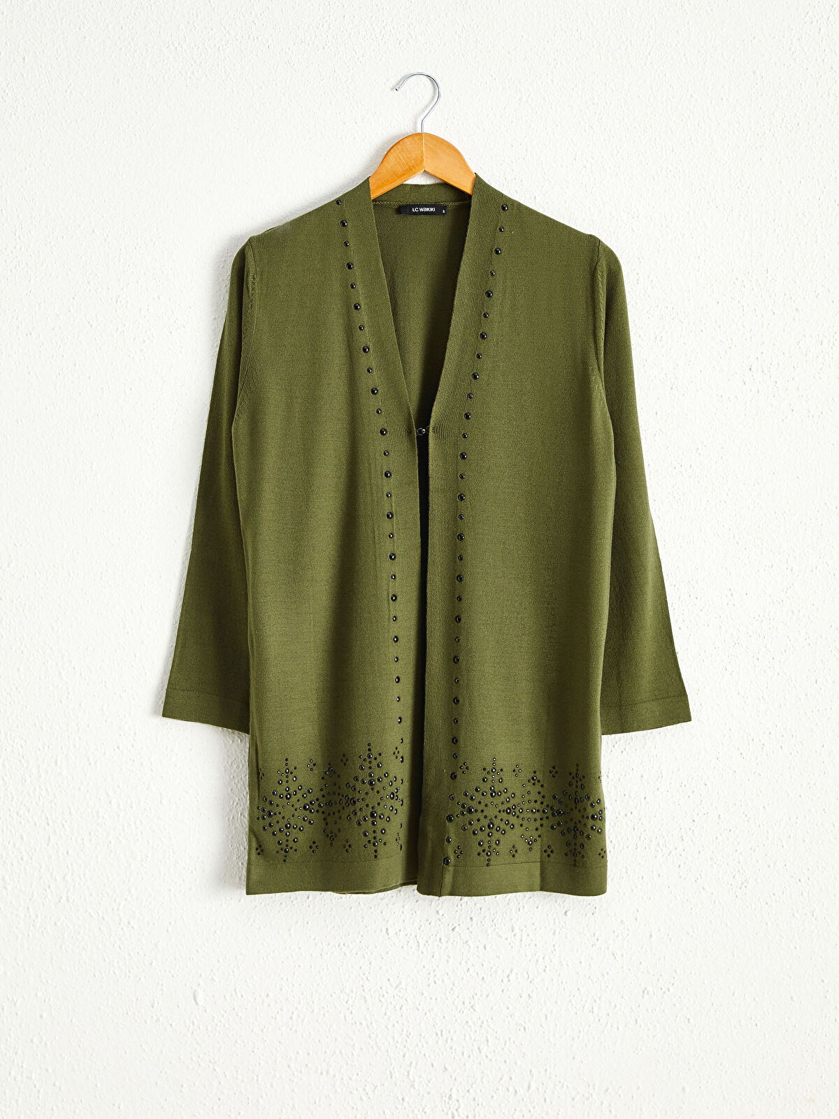 Aplike Baskılı İnce Triko Hırka Aplike Baskılı İnce Triko Hırka