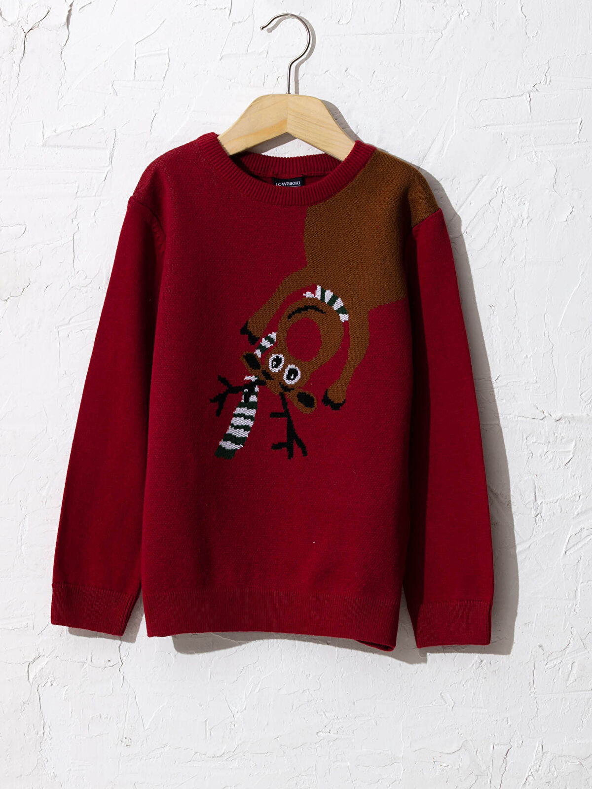 Erkek Çocuk Yılbaşı Temalı İnce Triko Kazak