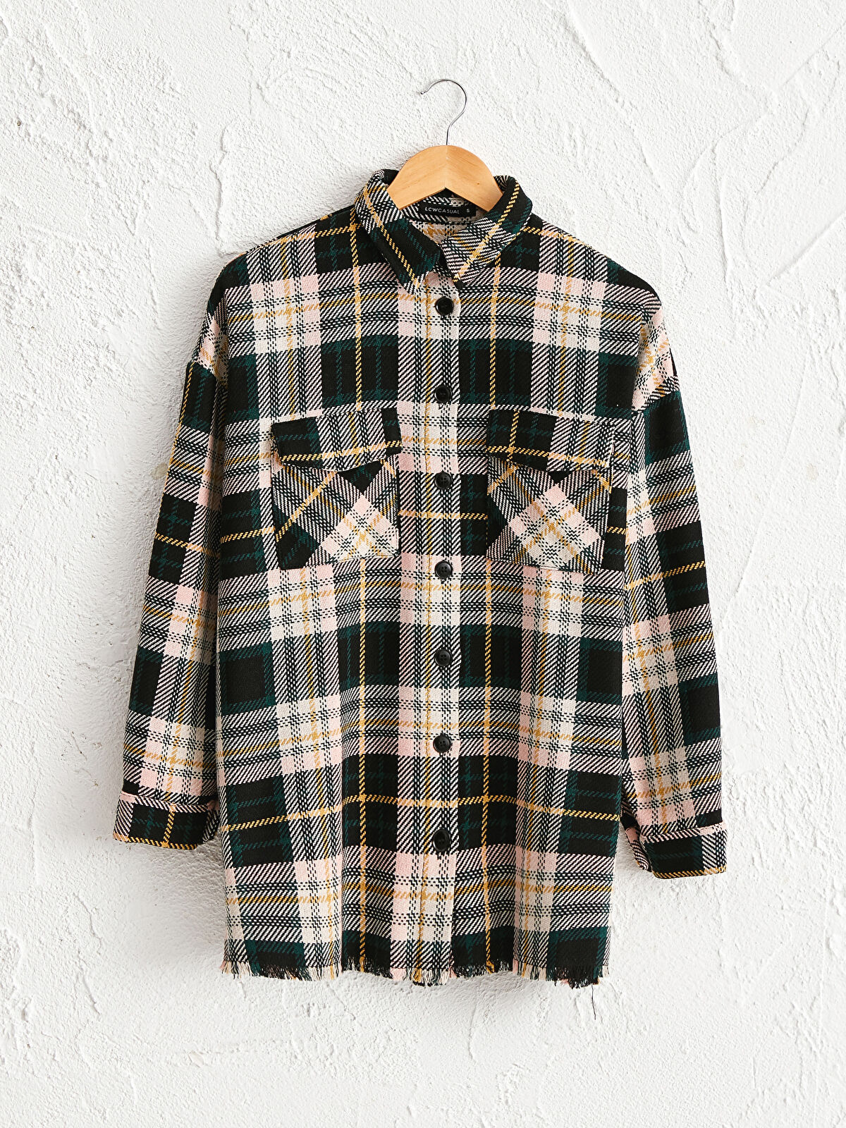 Ekose Desenli Salaş Kadın Oduncu Gömlek