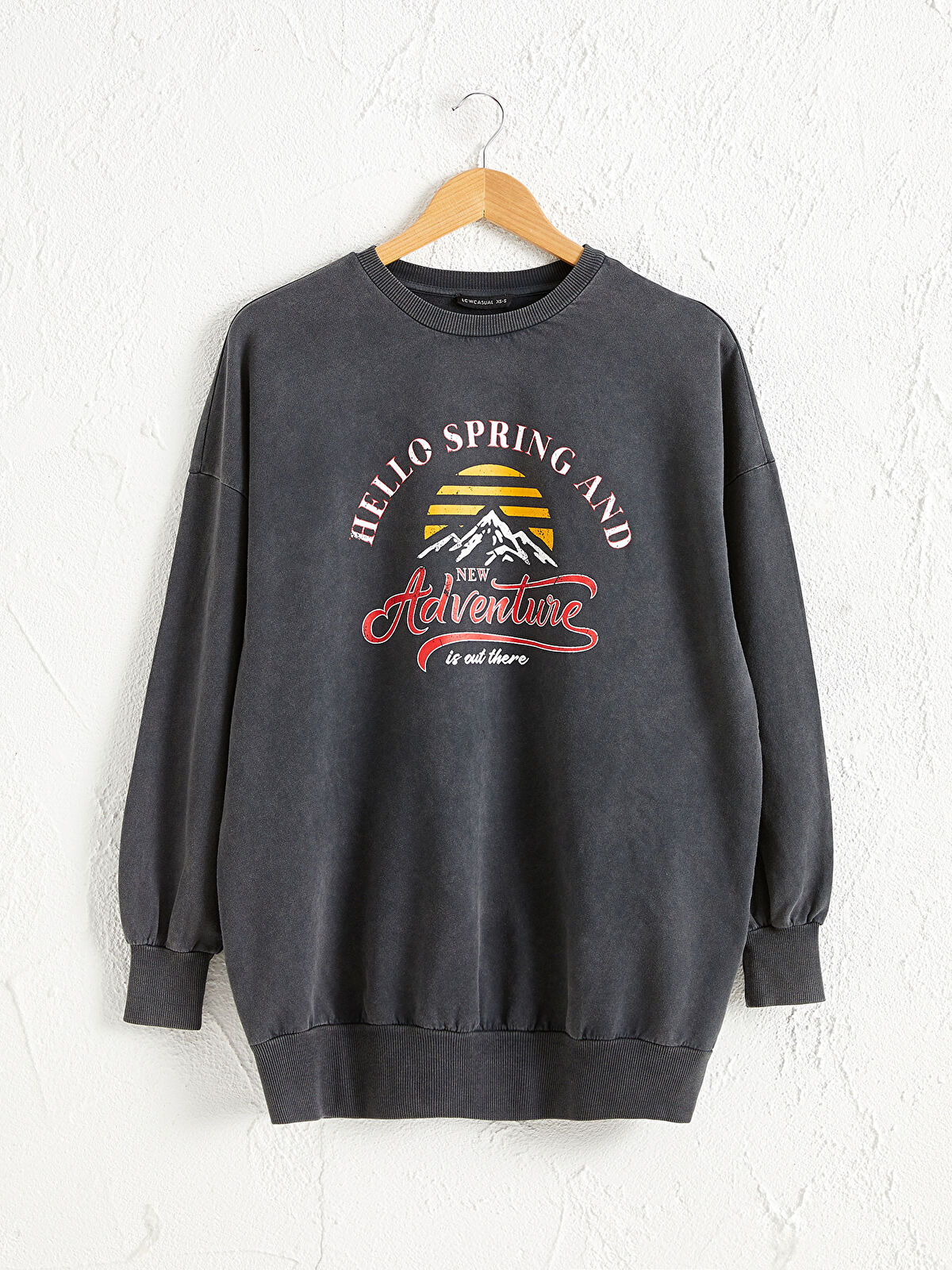 Yazı Baskılı Salaş Sweatshirt Yazı Baskılı Salaş Sweatshirt