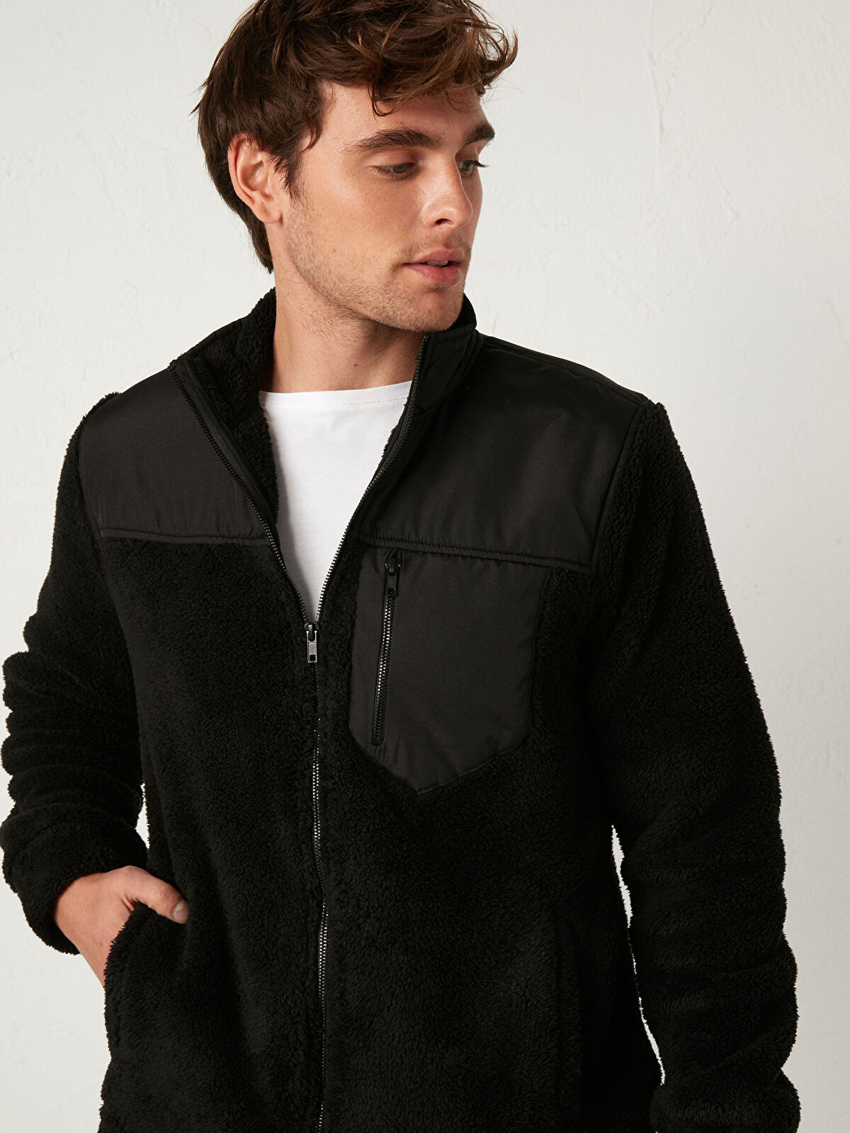 Dik Yaka Kalın Polar Hırka Dik Yaka Kalın Polar Hırka