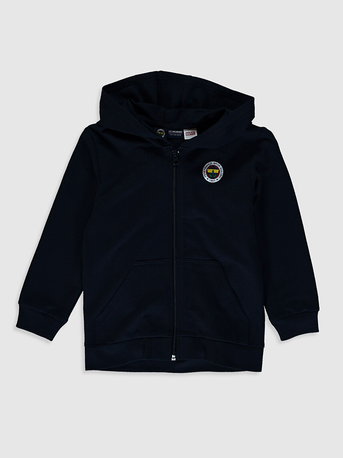 Erkek Çocuk Fenerbahçe Baskılı Kapüşonlu Taraftar Sweatshirt
