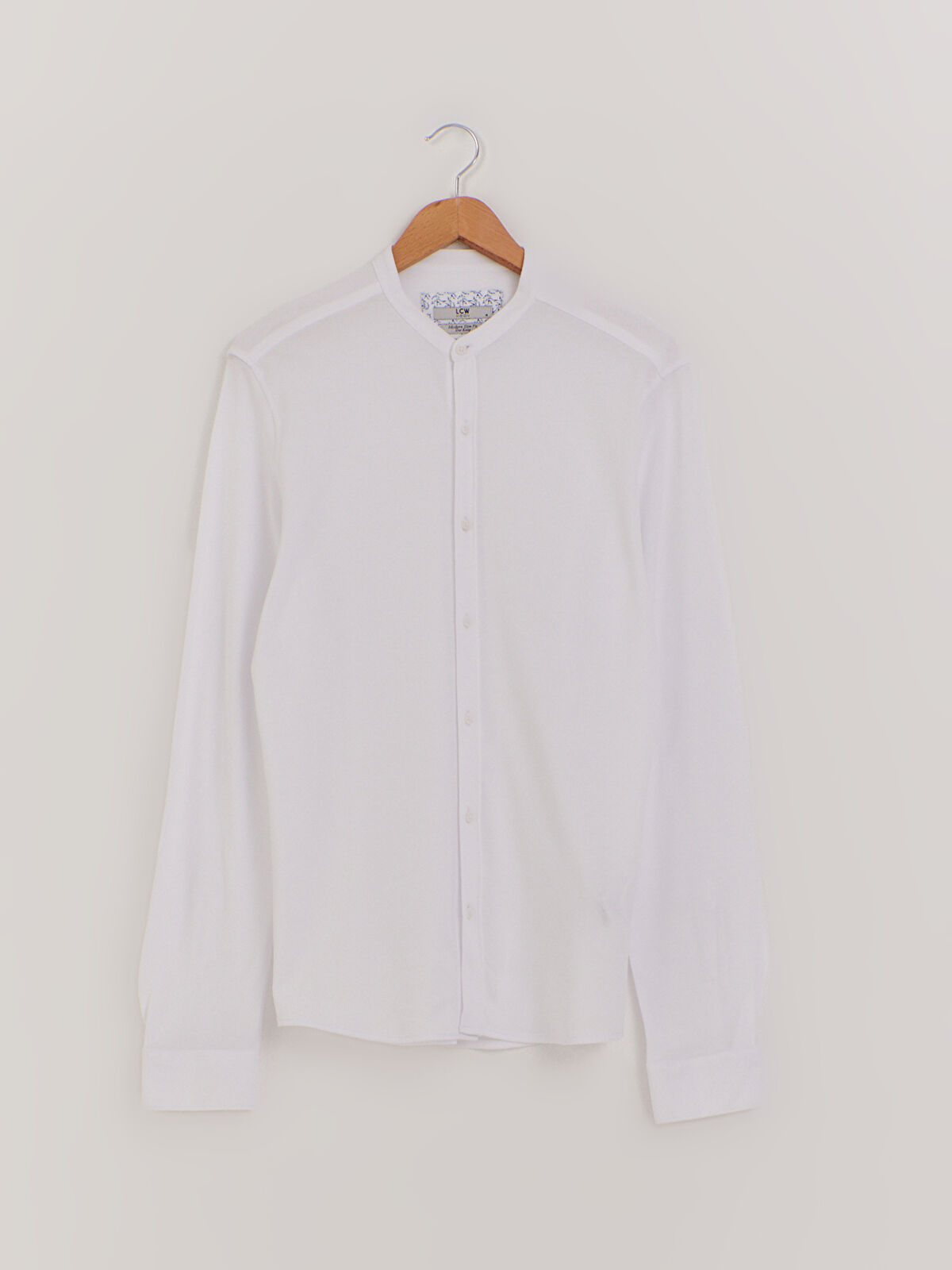 Slim Fit Hakim Yaka Uzun Kollu Gömlek