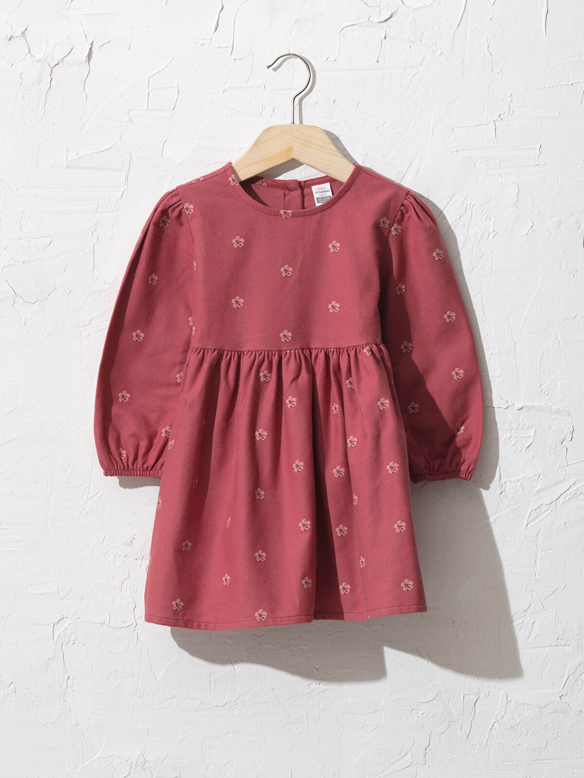 Kız Bebek Desenli Oversize Elbise