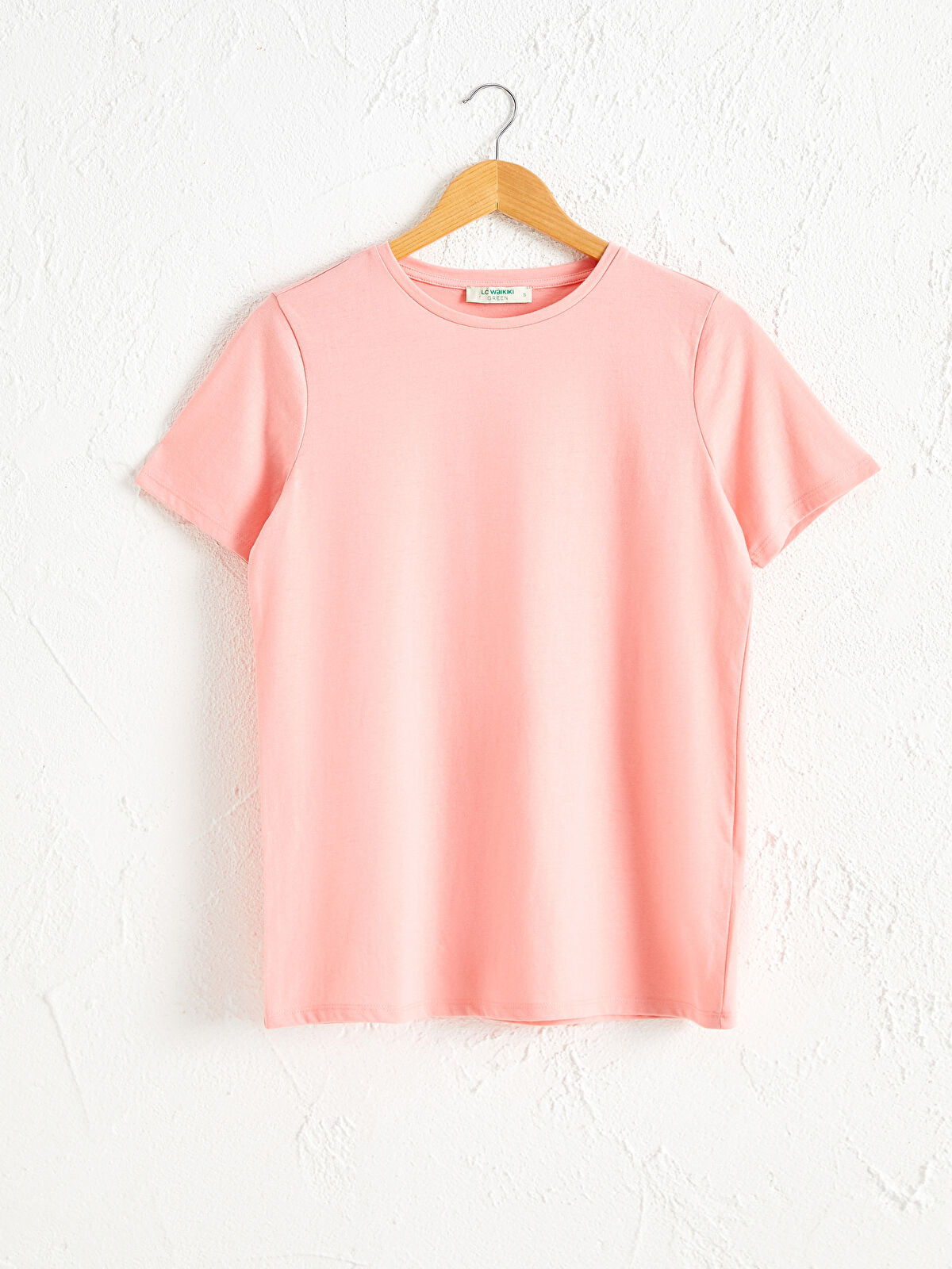 LCW GREEN Doğa Dostu Düz Bisiklet Yaka Tişört