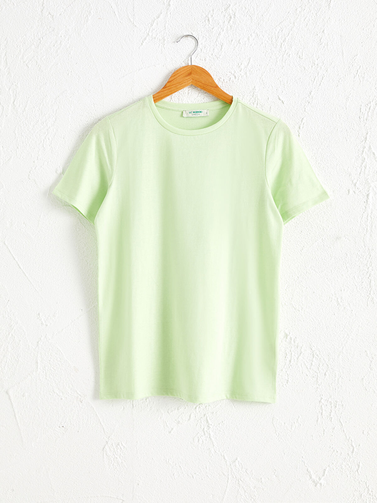 LCW GREEN Doğa Dostu Düz Bisiklet Yaka Tişört