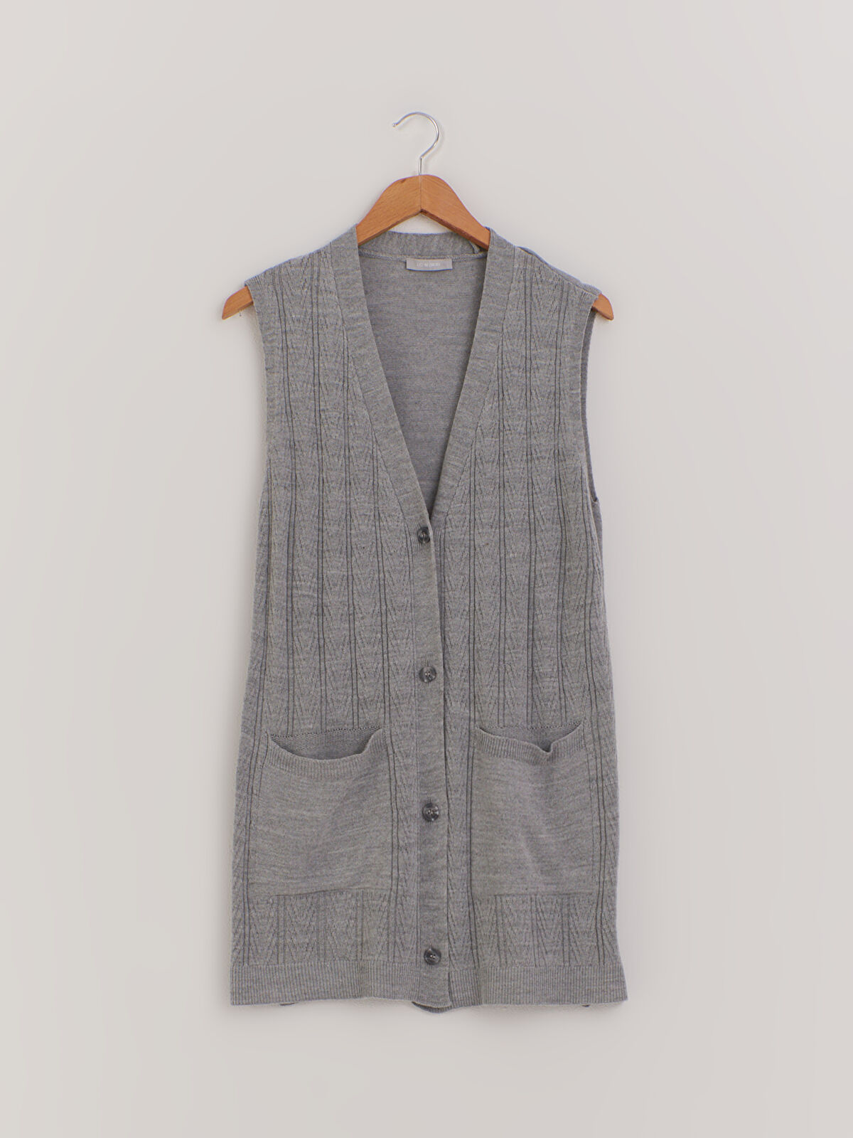 Cepli İnce Triko Yelek