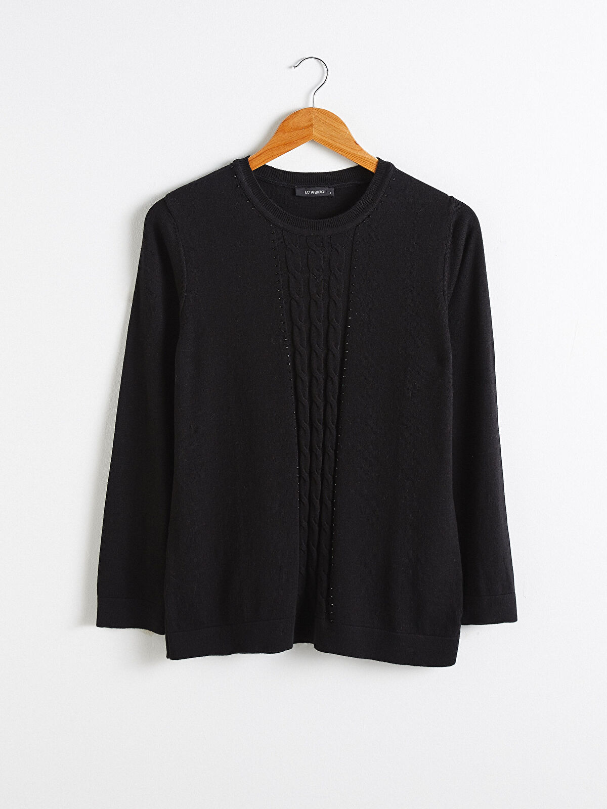 Boncuk İşlemeli Triko Kazak