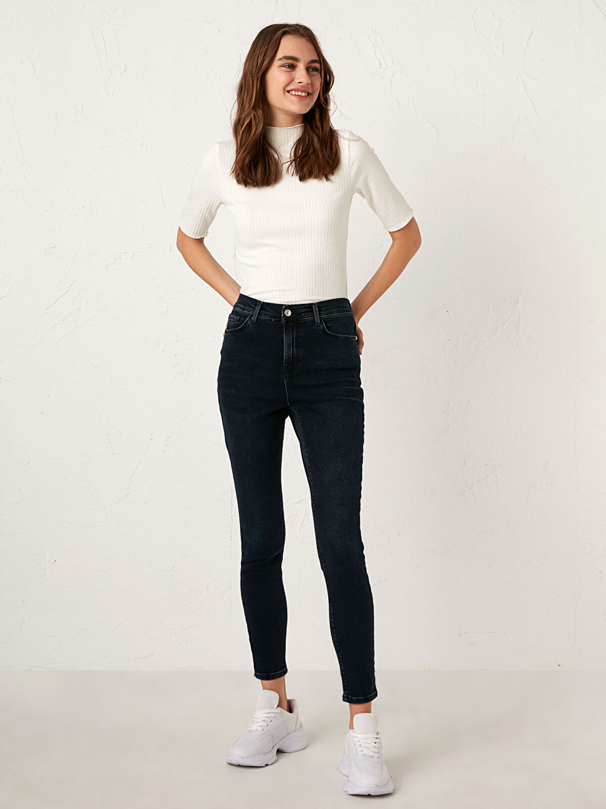Yüksek Bel Super Skinny Jean Pantolon