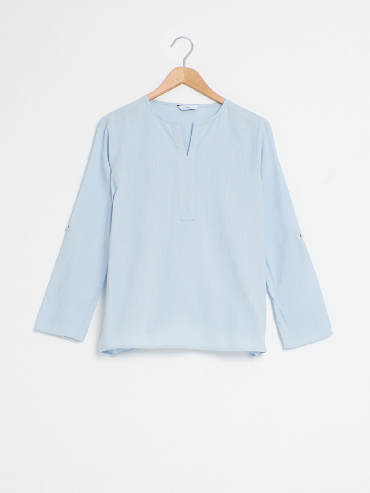 LCW CLASSIC Standart Fit Uzun Kollu Kadın Dokulu Kumaştan Bluz