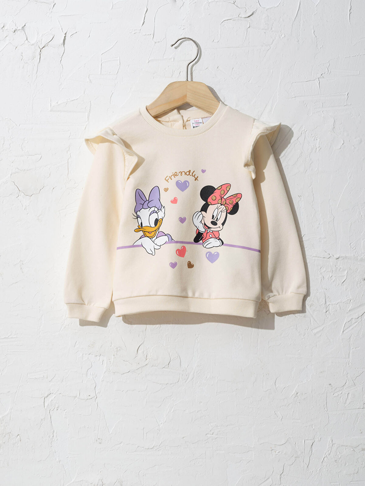 Kız Bebek Disney Karakterleri Baskılı Sweatshirt Kız Bebek Disney Karakterleri Baskılı Sweatshirt