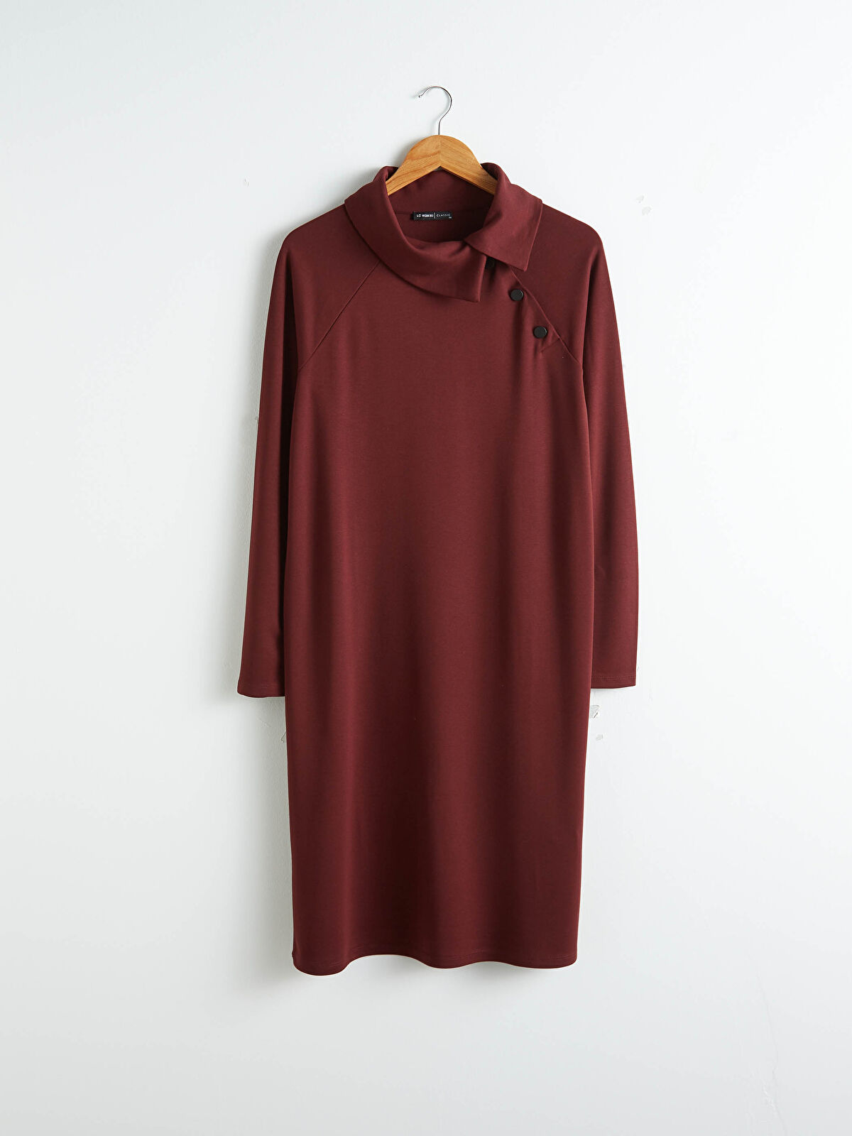 LCW CLASSIC Yarım Balıkçı Yaka Uzun Kollu Kadın Elbise