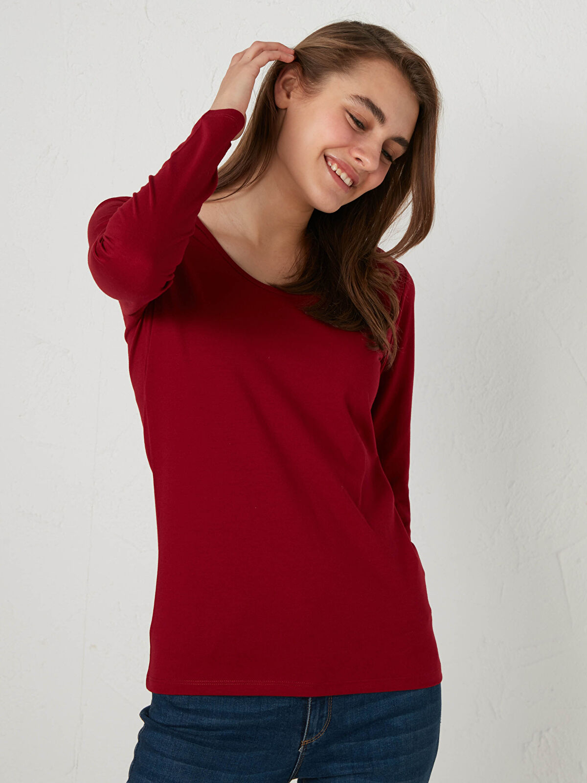 LCW GREEN Doğa Dostu Basic U Yaka Tişört