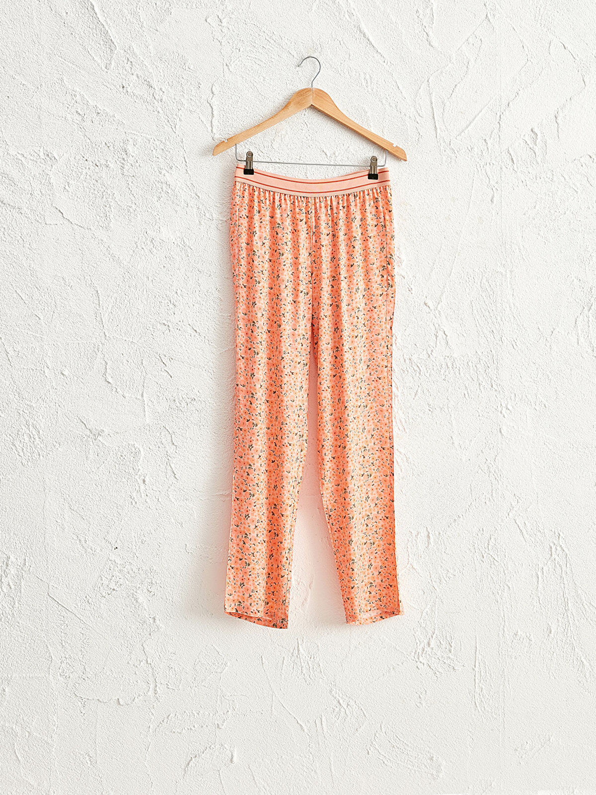 Beli Lastikli Desenli Pijama Alt