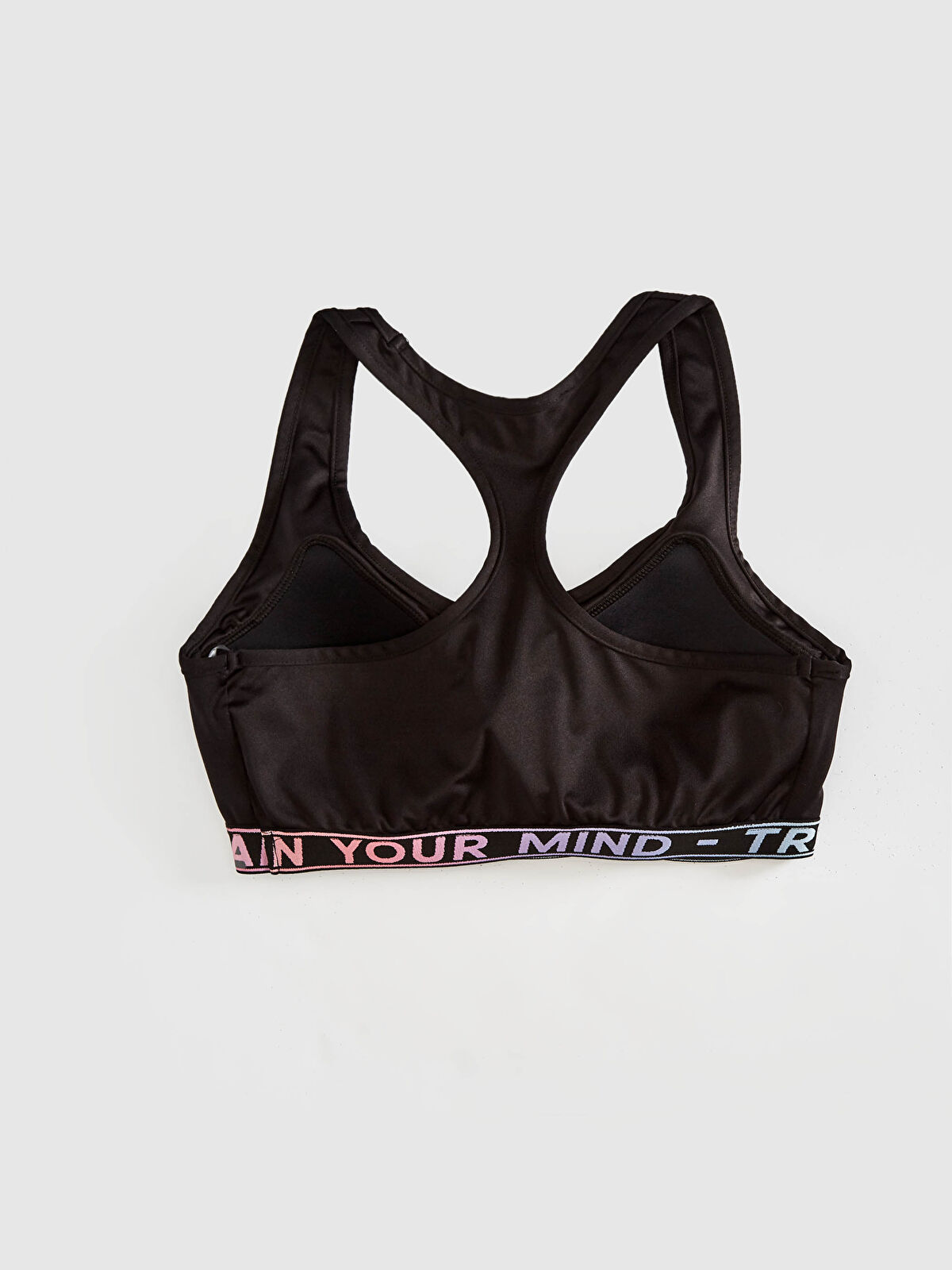 Slogan Baskılı Sporcu Sütyen