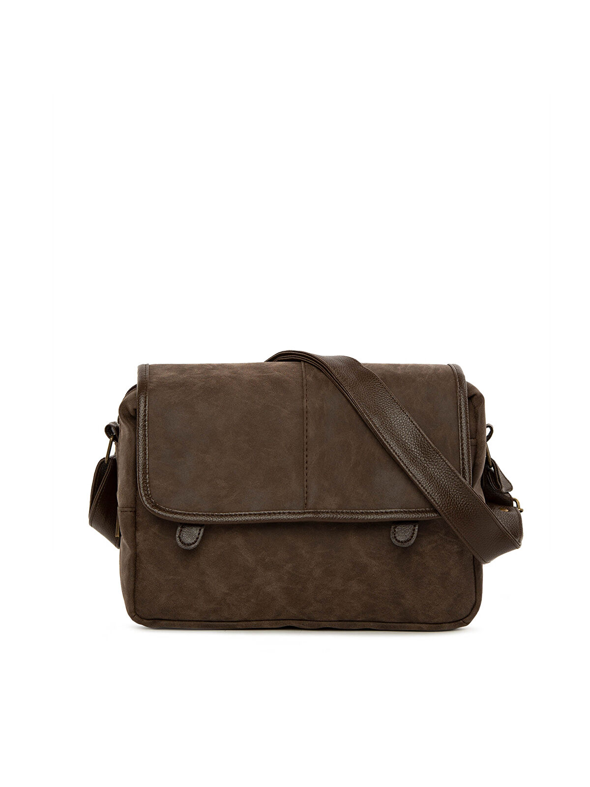 Bagmori Kapaklı Nubuk Postacı Çapraz Çanta