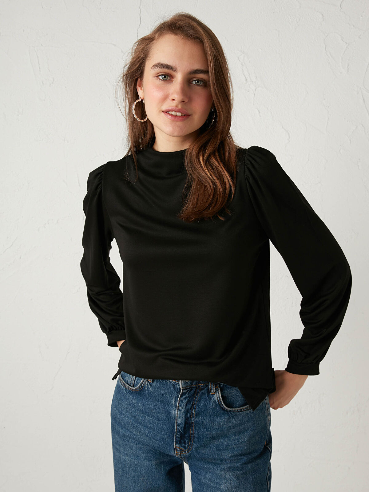 Yarım Balıkçı Yaka Karpuz Kol Tişört