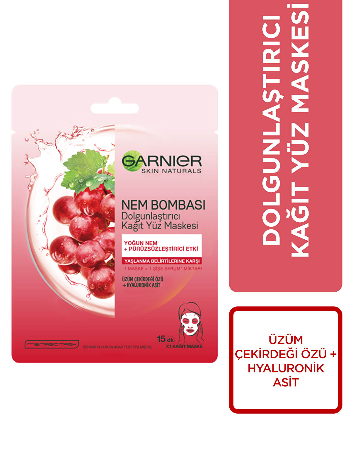Garnier Nem Bombası Dolgunlaştırıcı Kağıt Yüz Maskesi Garnier Nem Bombası Dolgunlaştırıcı Kağıt Yüz Maskesi