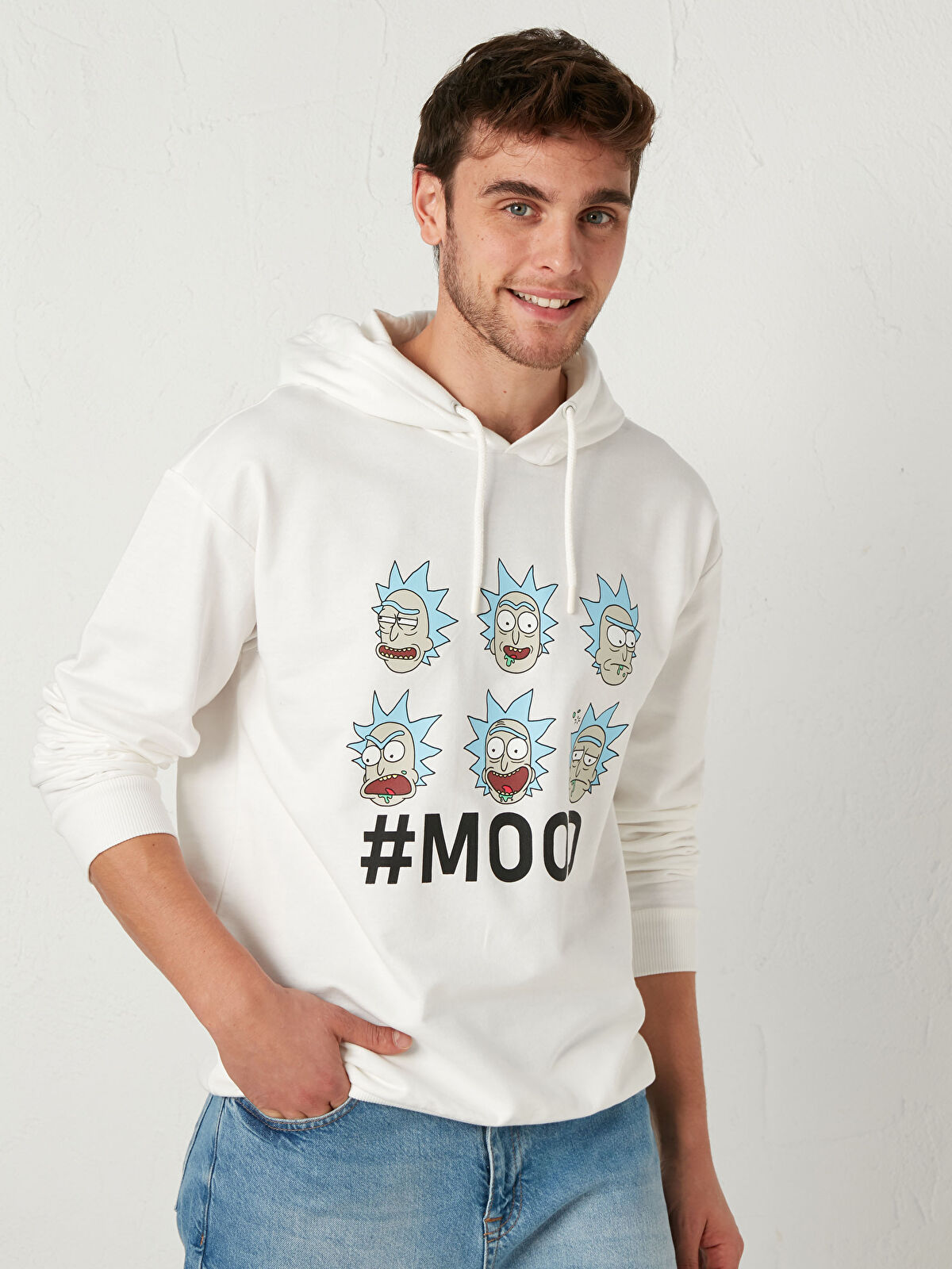 Rick and Morty Baskılı Sweatshirt