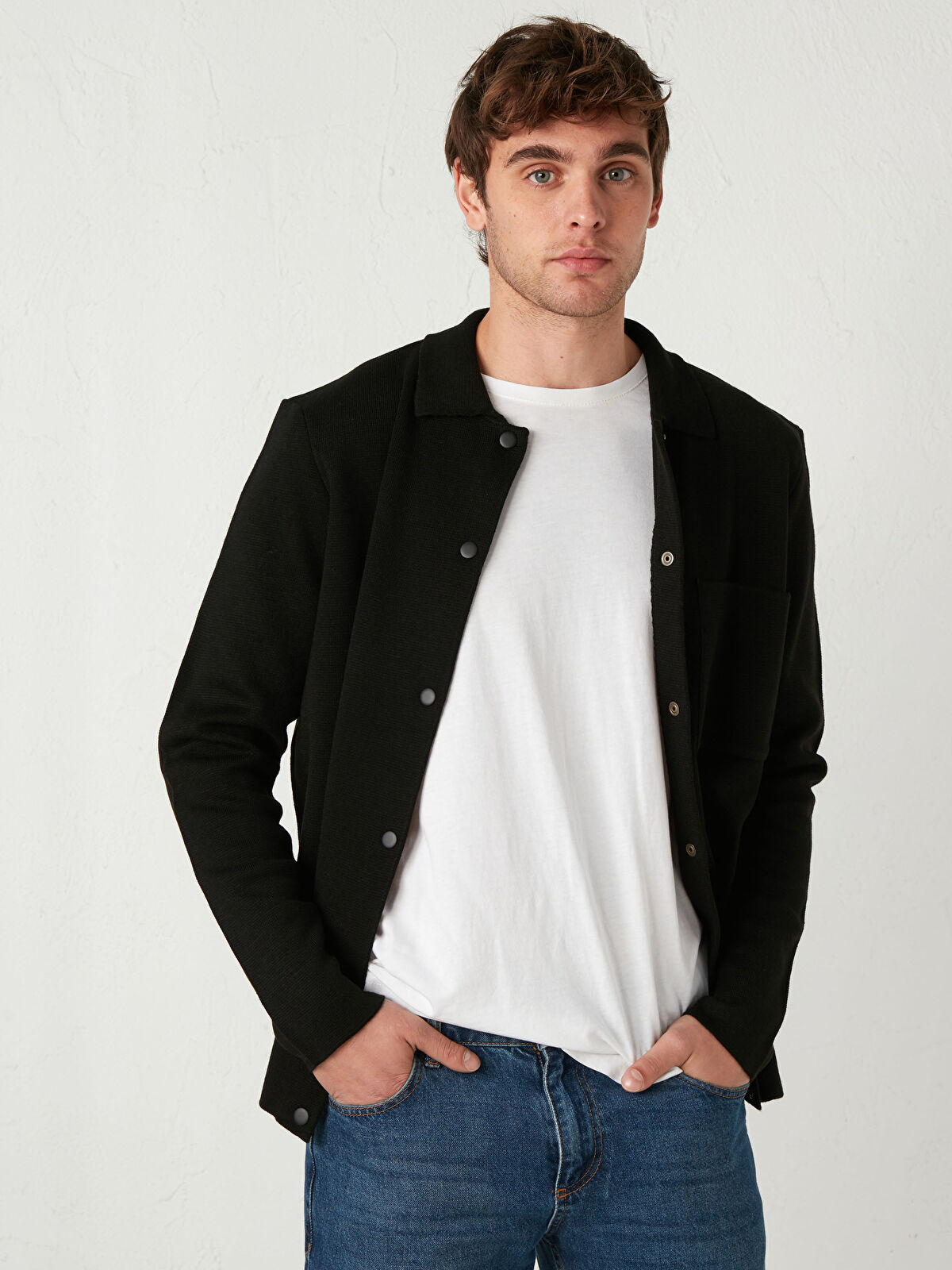 Slim Fit İnce Triko Hırka