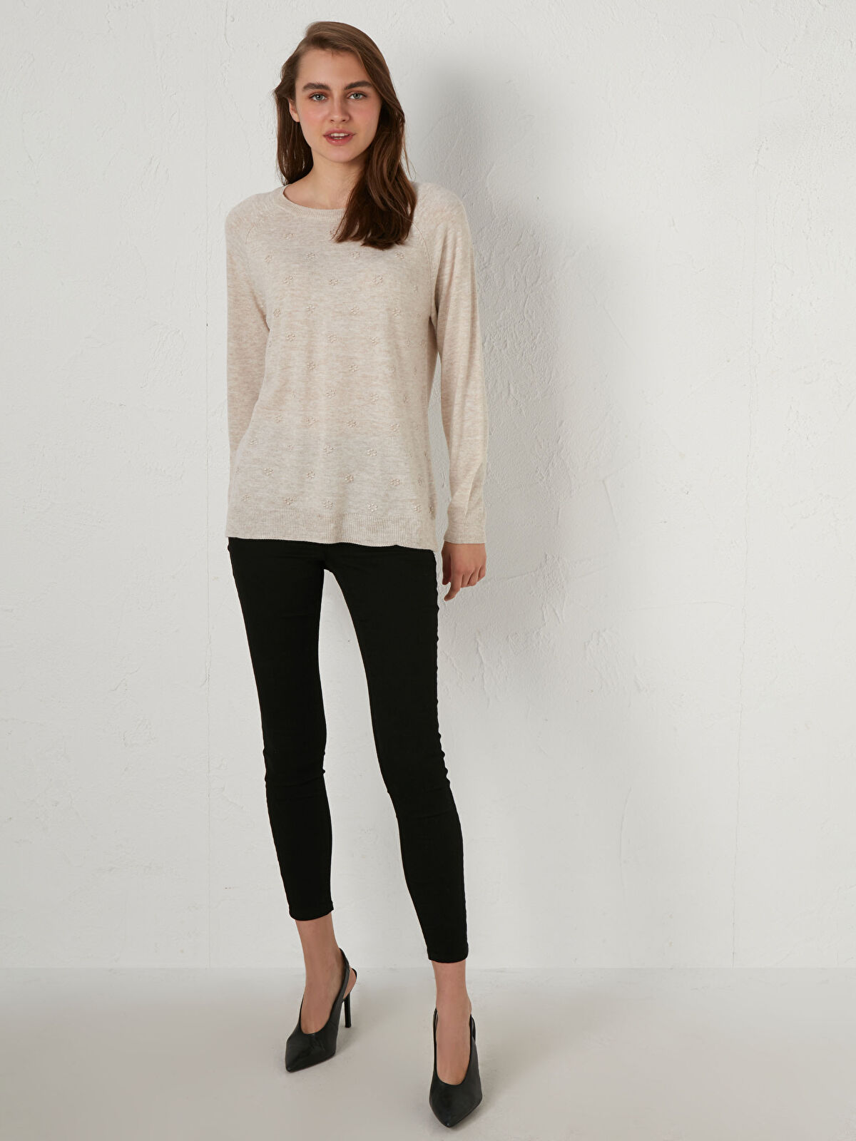 Bisiklet Yaka Akrilik Triko Kazak