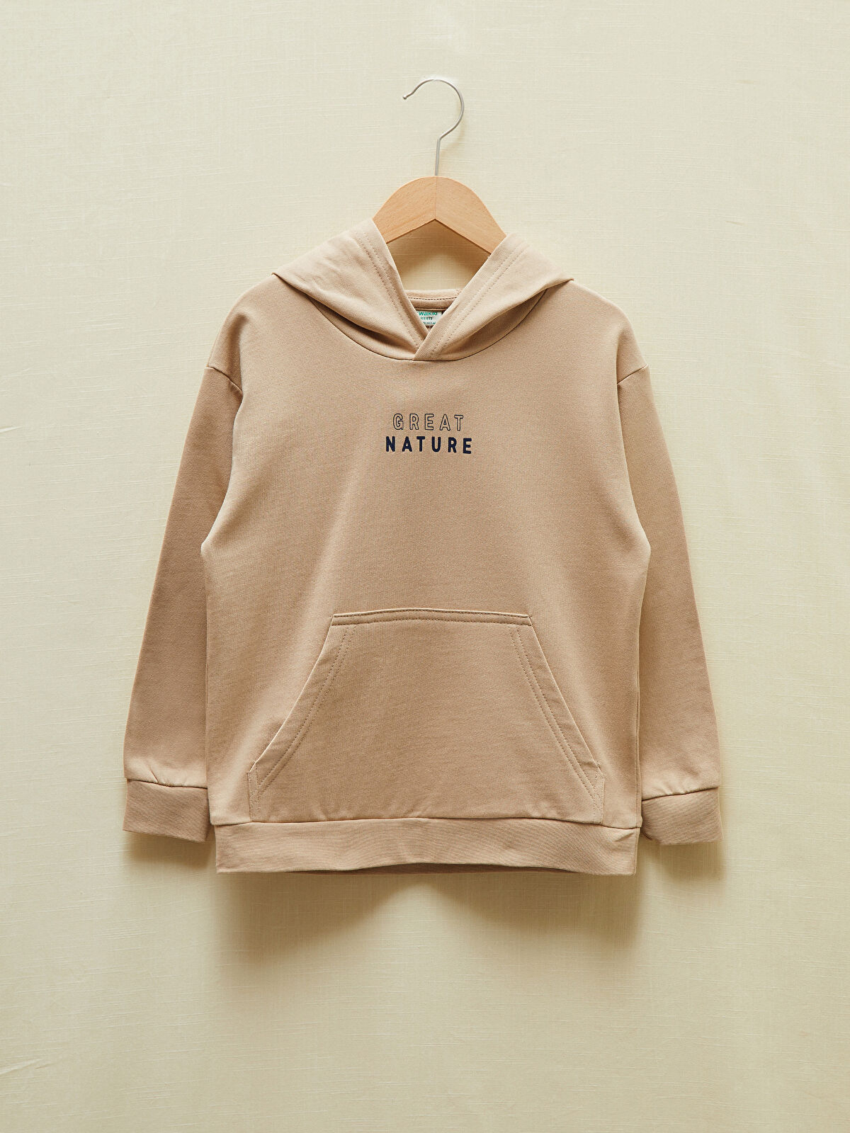 LCW GREEN Erkek Çocuk Organik Pamuklu Kapüşonlu Sweatshirt