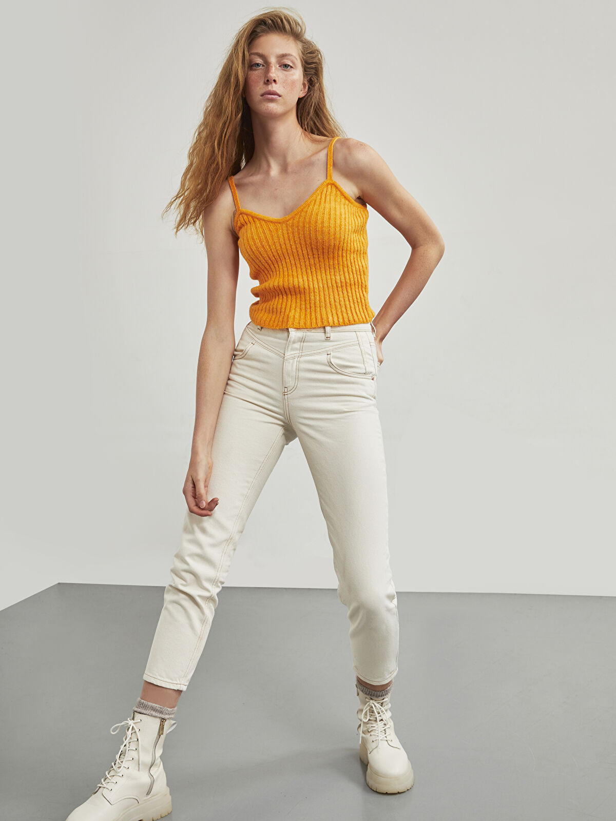 XSIDE Askılı Kısa Kadın Triko Kazak