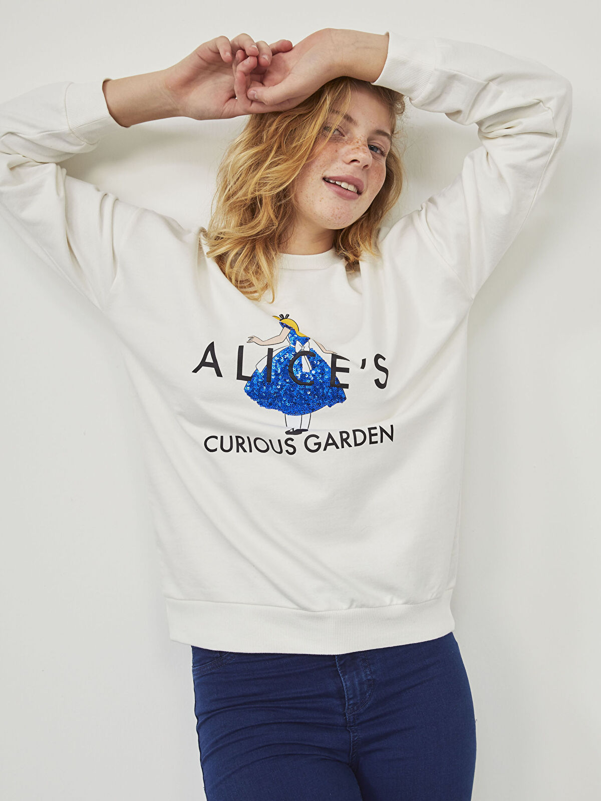 XSIDE Alice Harikalar Diyarında Baskılı Sweatshirt