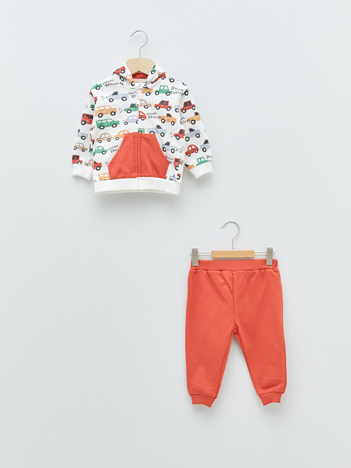 Luggi Baby Bisiklet Yaka Uzun Kollu Baskılı Erkek Bebek 2'li Takım