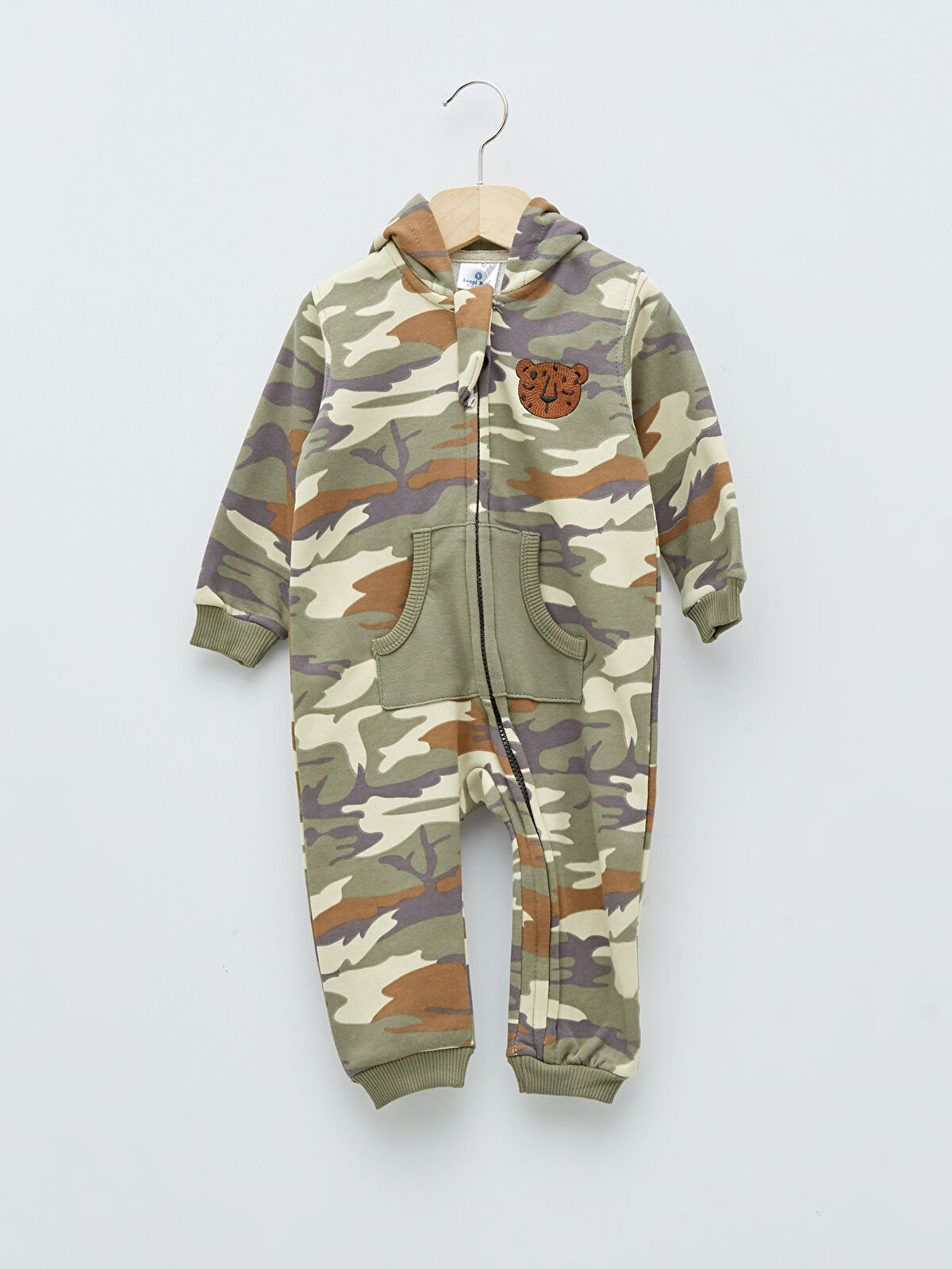 Luggi Baby Kapüşonlu Uzun Kollu Erkek Bebek Tulum