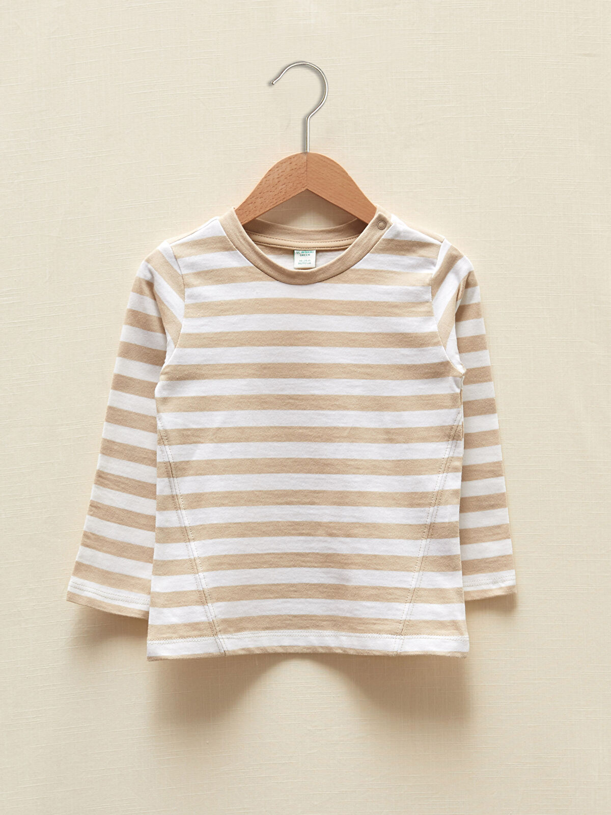 LCW GREEN Erkek Bebek Organik Pamuklu Çizgili Tişört