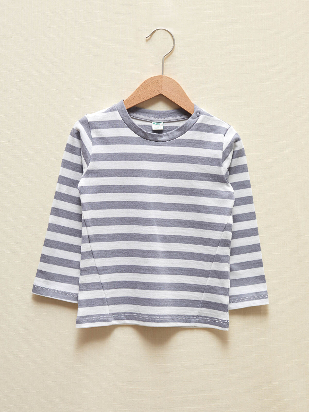 LCW GREEN Erkek Bebek Organik Pamuklu Çizgili Tişört