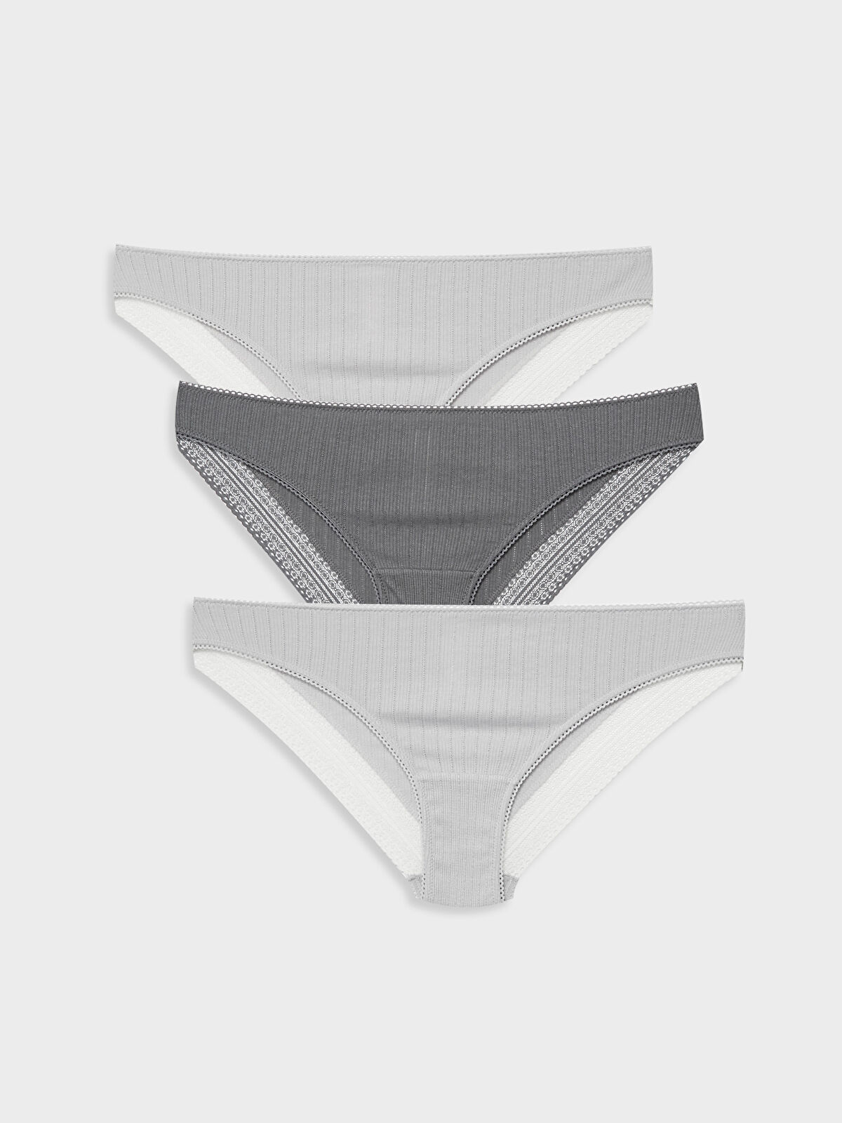 LCW GREEN Dantel Detaylı Bikini Külot 3'lü