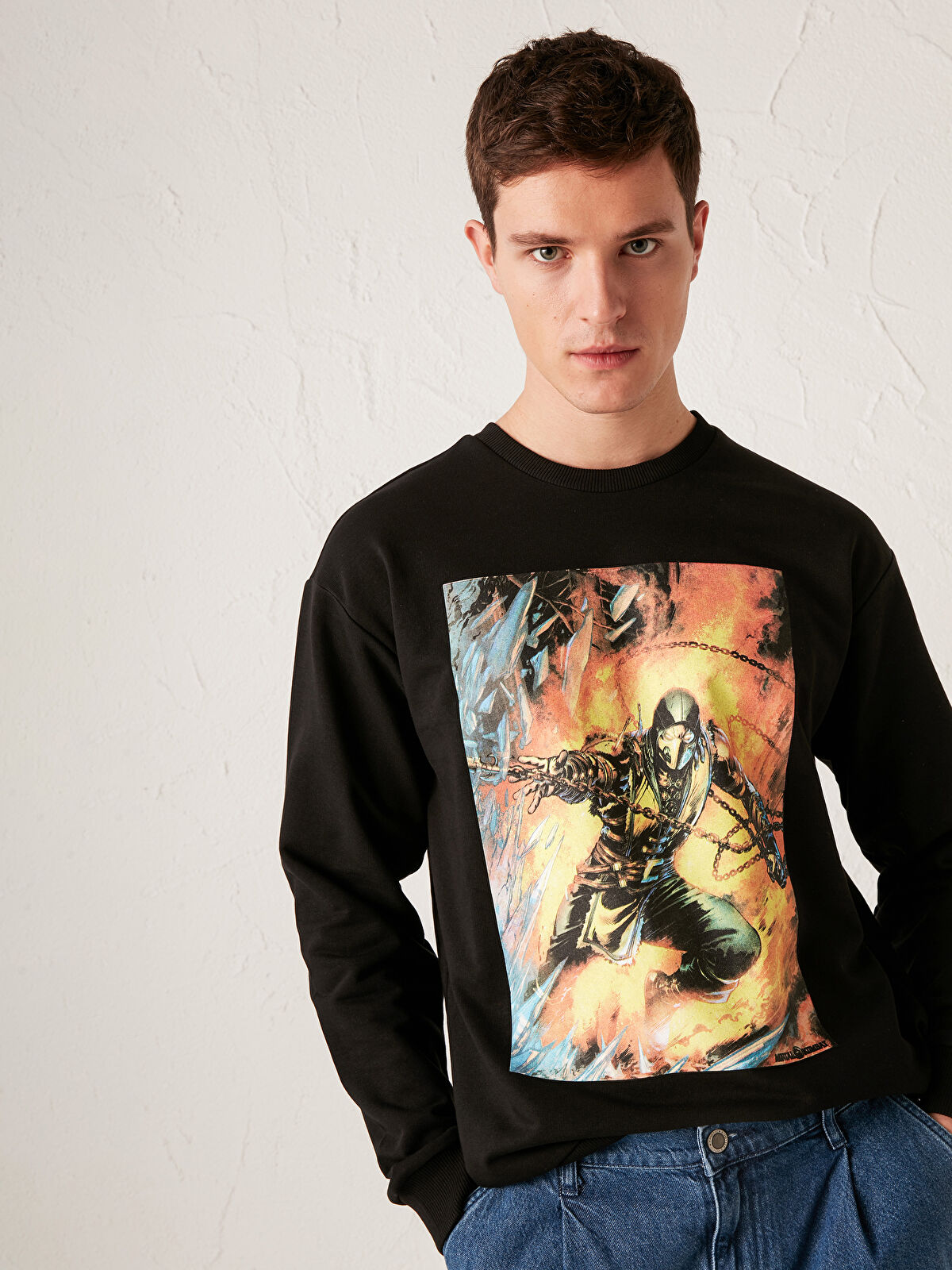 Mortal Kombat Baskılı Kalın Sweatshirt