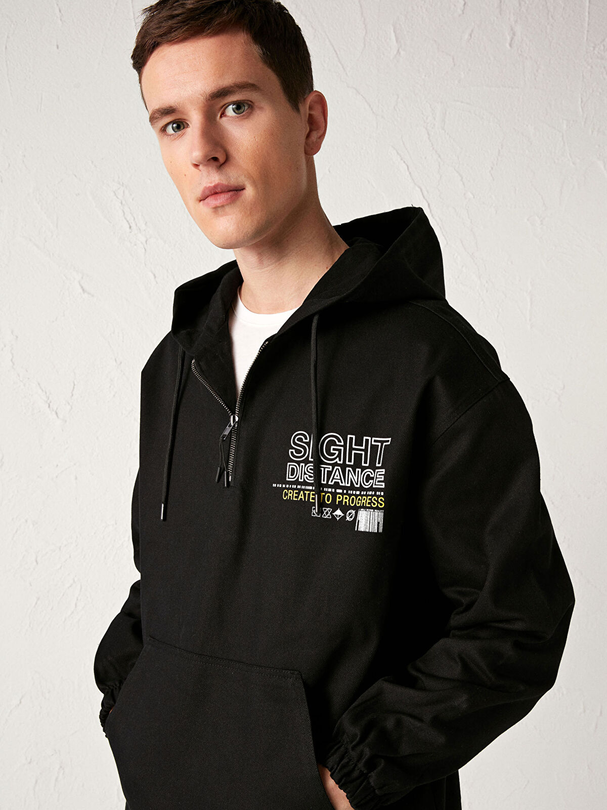 LCW CASUAL Oversize Kapüşonlu Gabardin Mont