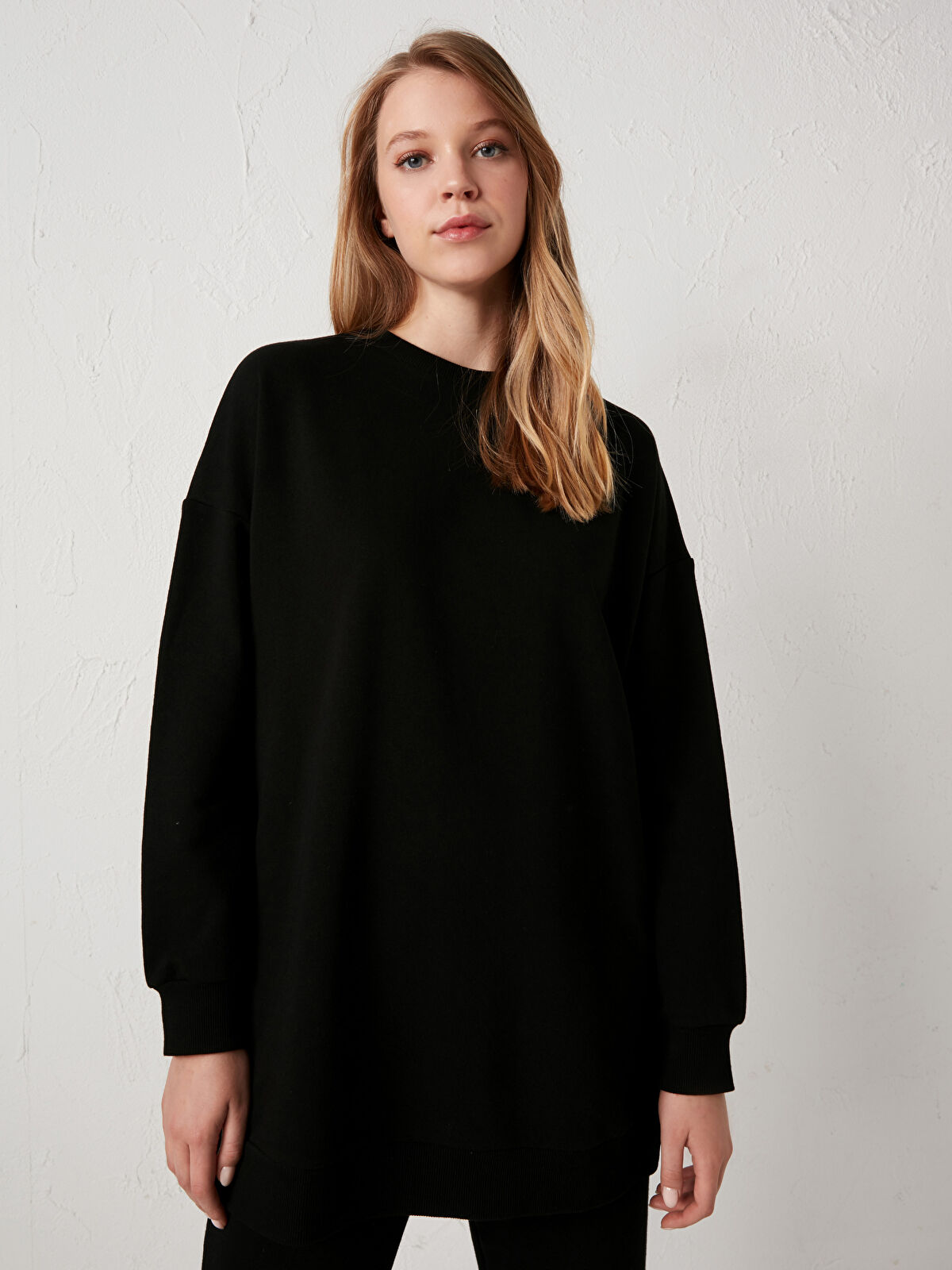 Bisiklet Yaka Oversize Pamuklu Tunik