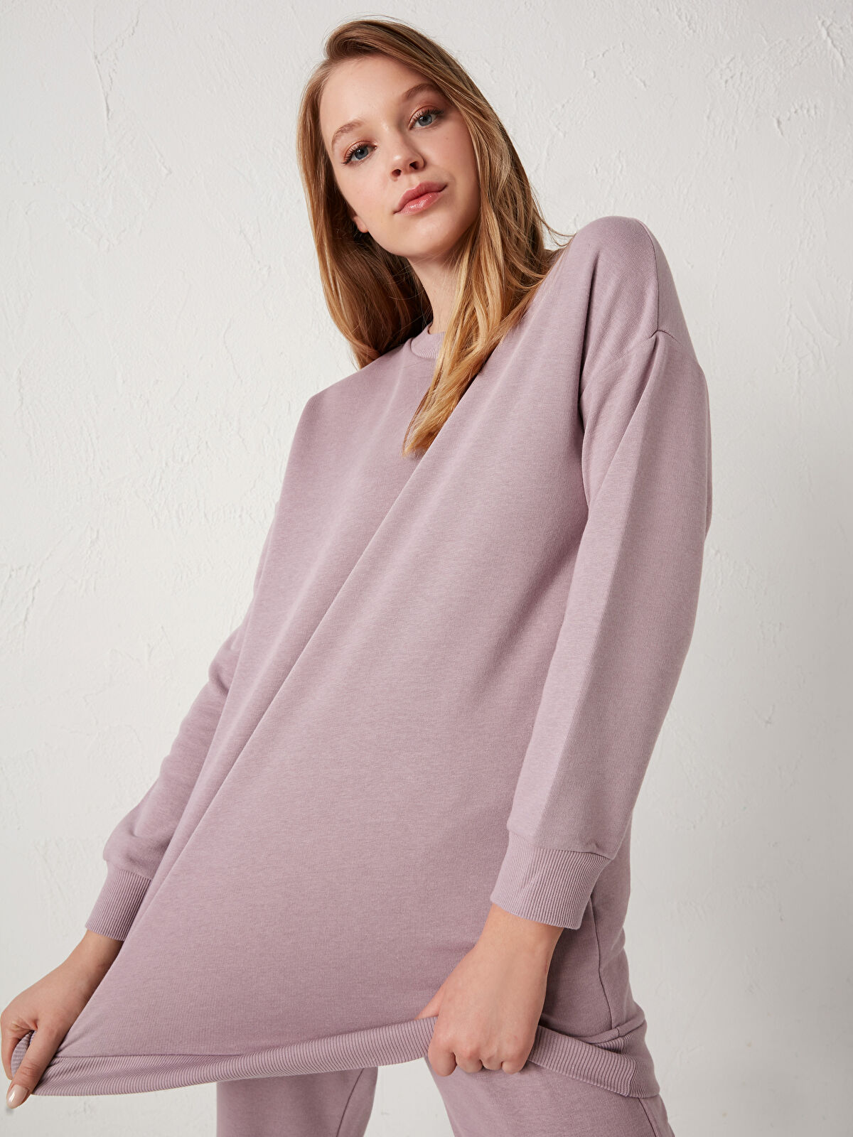 Bisiklet Yaka Oversize Pamuklu Tunik